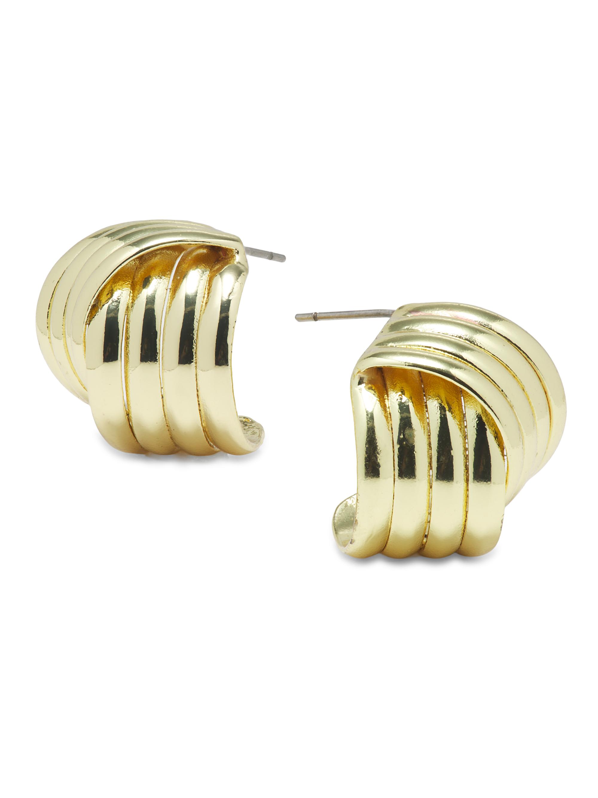 Click here for Area Stars Womens Goldtone Wrap Earrings - Yellow... prices