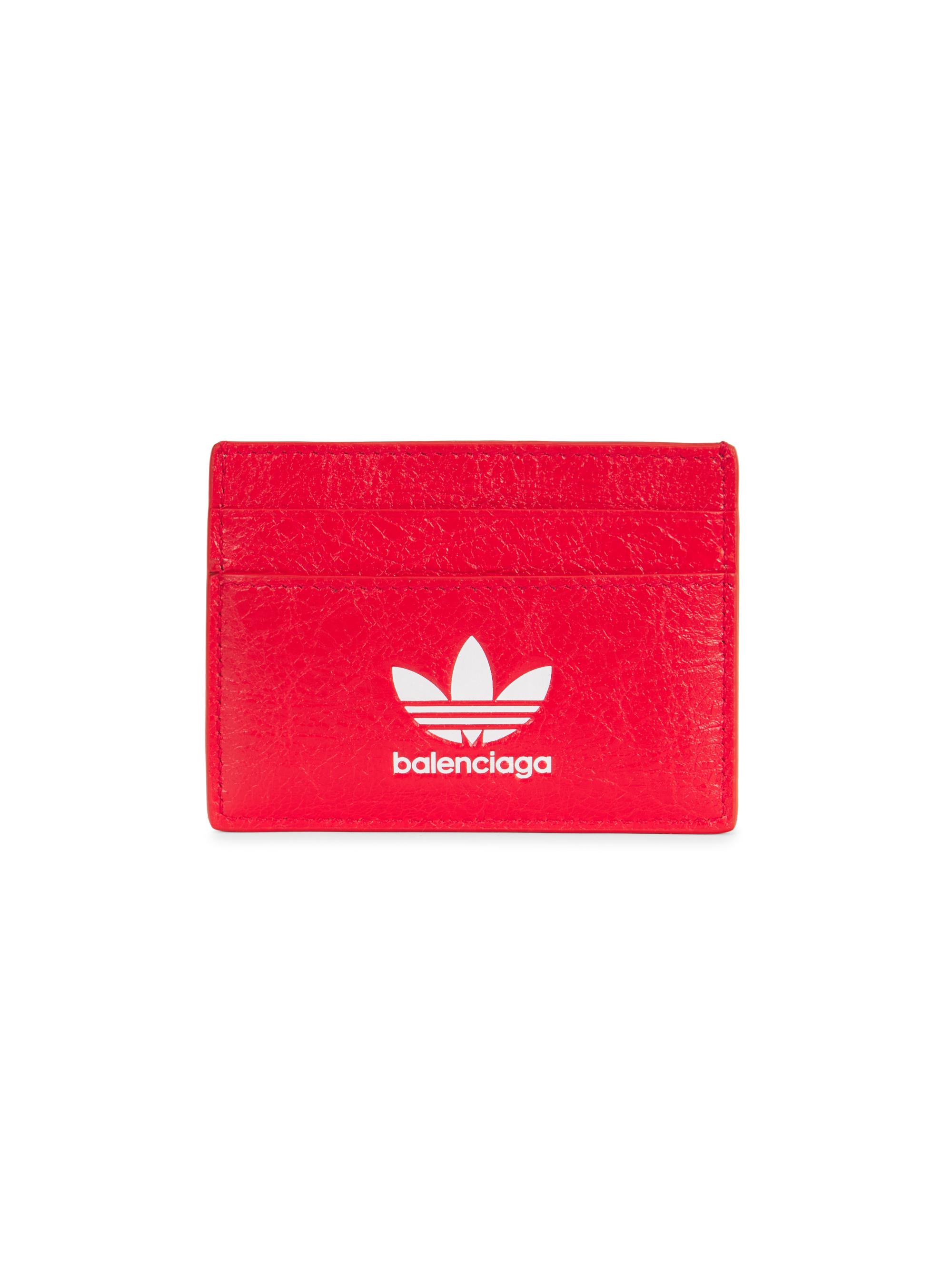 Click here for Mens adidas x Balenciaga Leather Card Holder - Red... prices