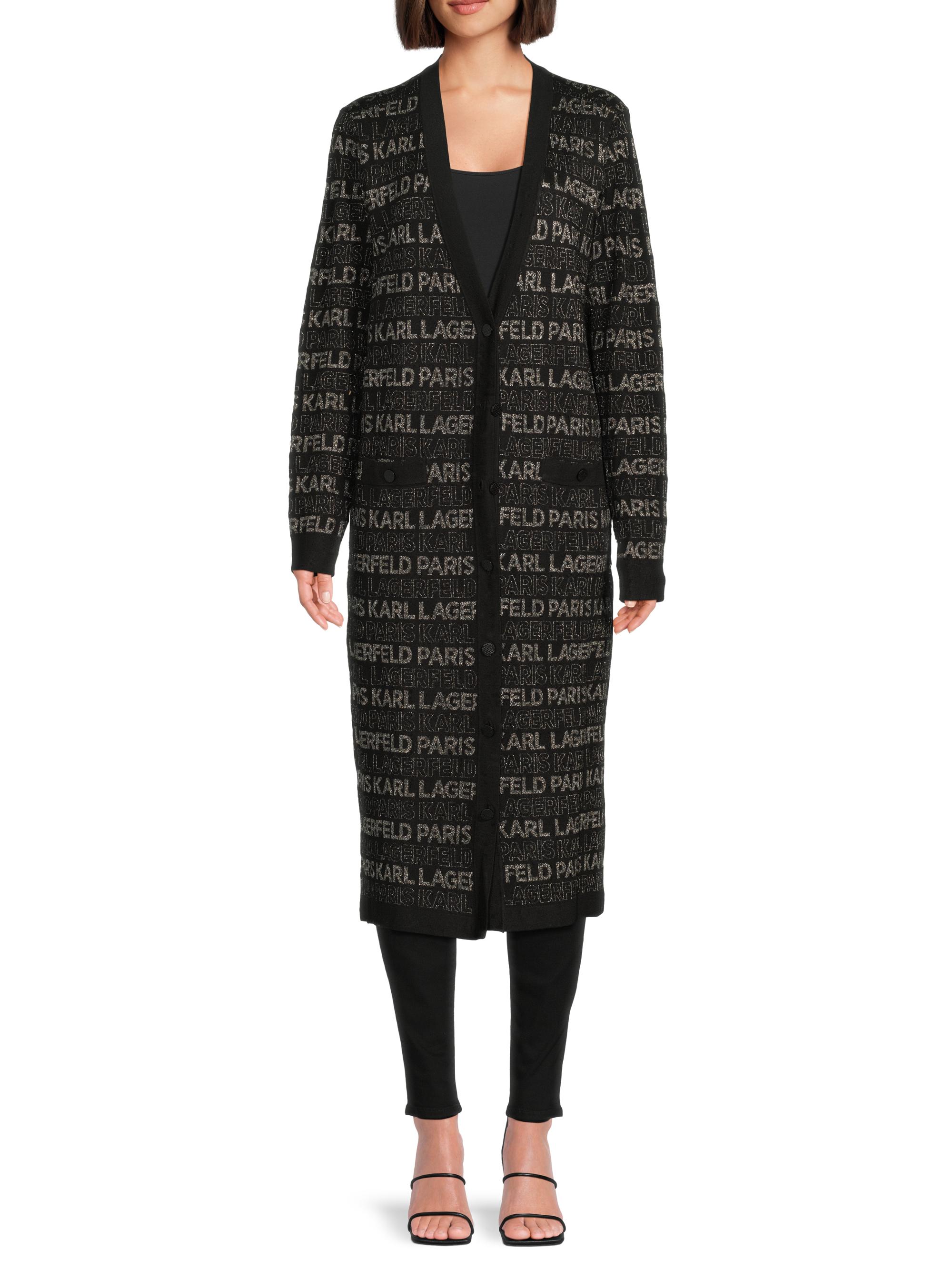 Click here for Karl Lagerfeld Paris Womens Jacquard Logo Longline... prices