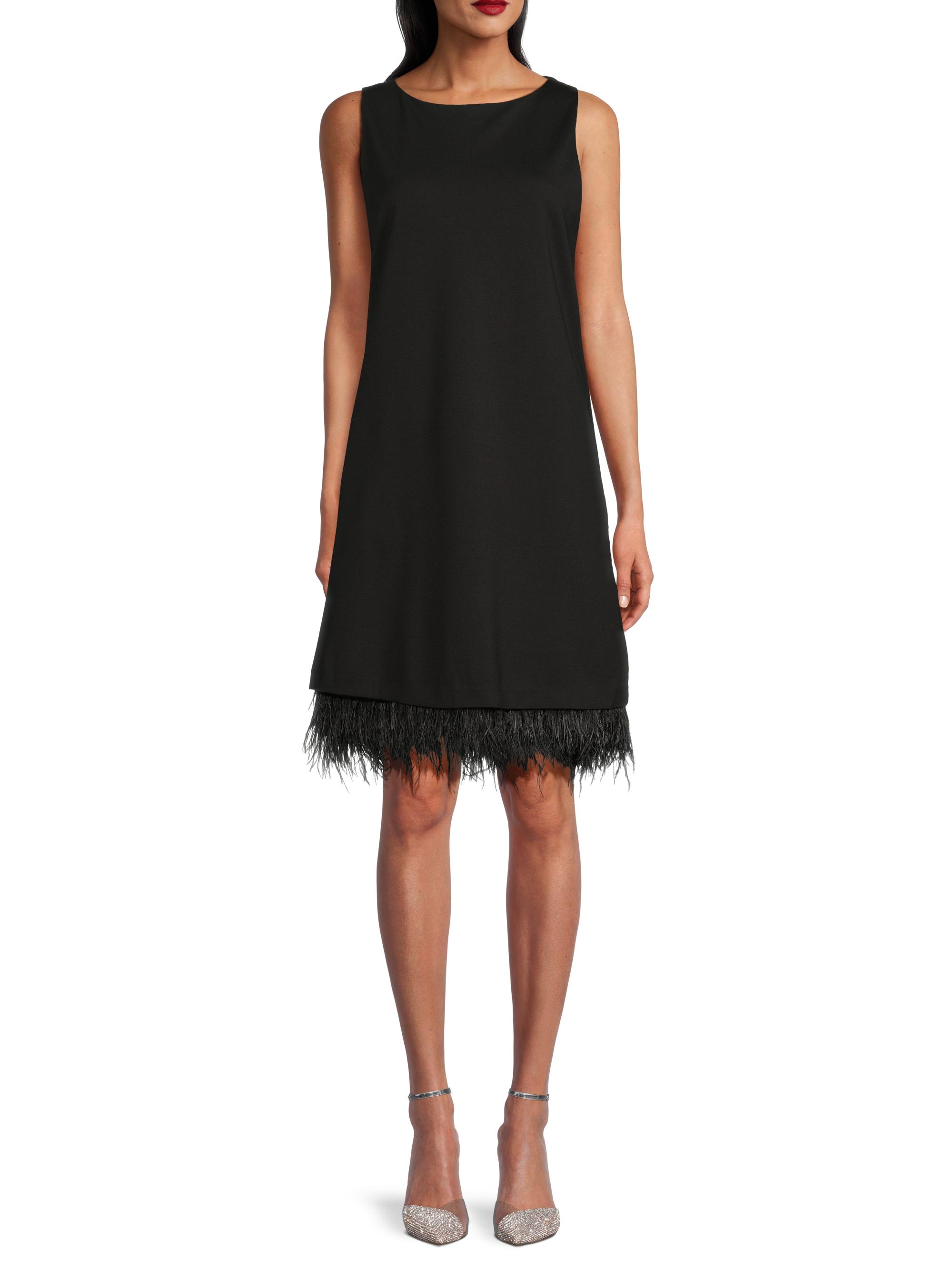 Click here for J. Mclaughlin Womens Glenn Feather-Trim Sheath Dre... prices