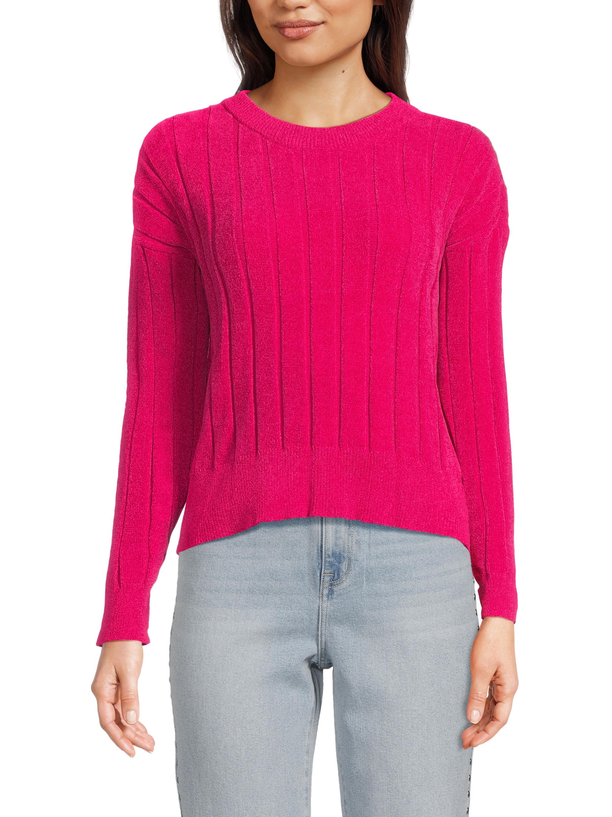 Click here for Dkny Womens Ribbed Drop Shoulder Sweater - Festive... prices