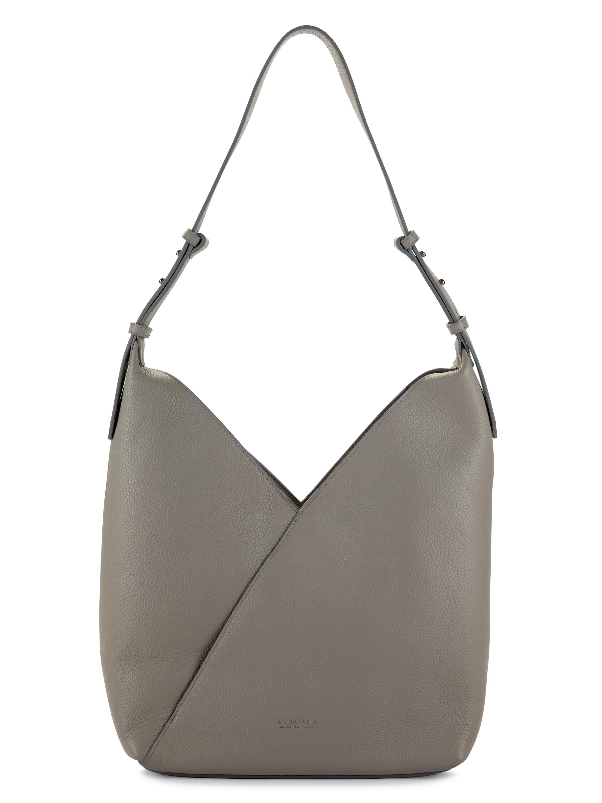 Click here for Aquatalia Womens Rimini Leather Hobo Bag - Pearl prices