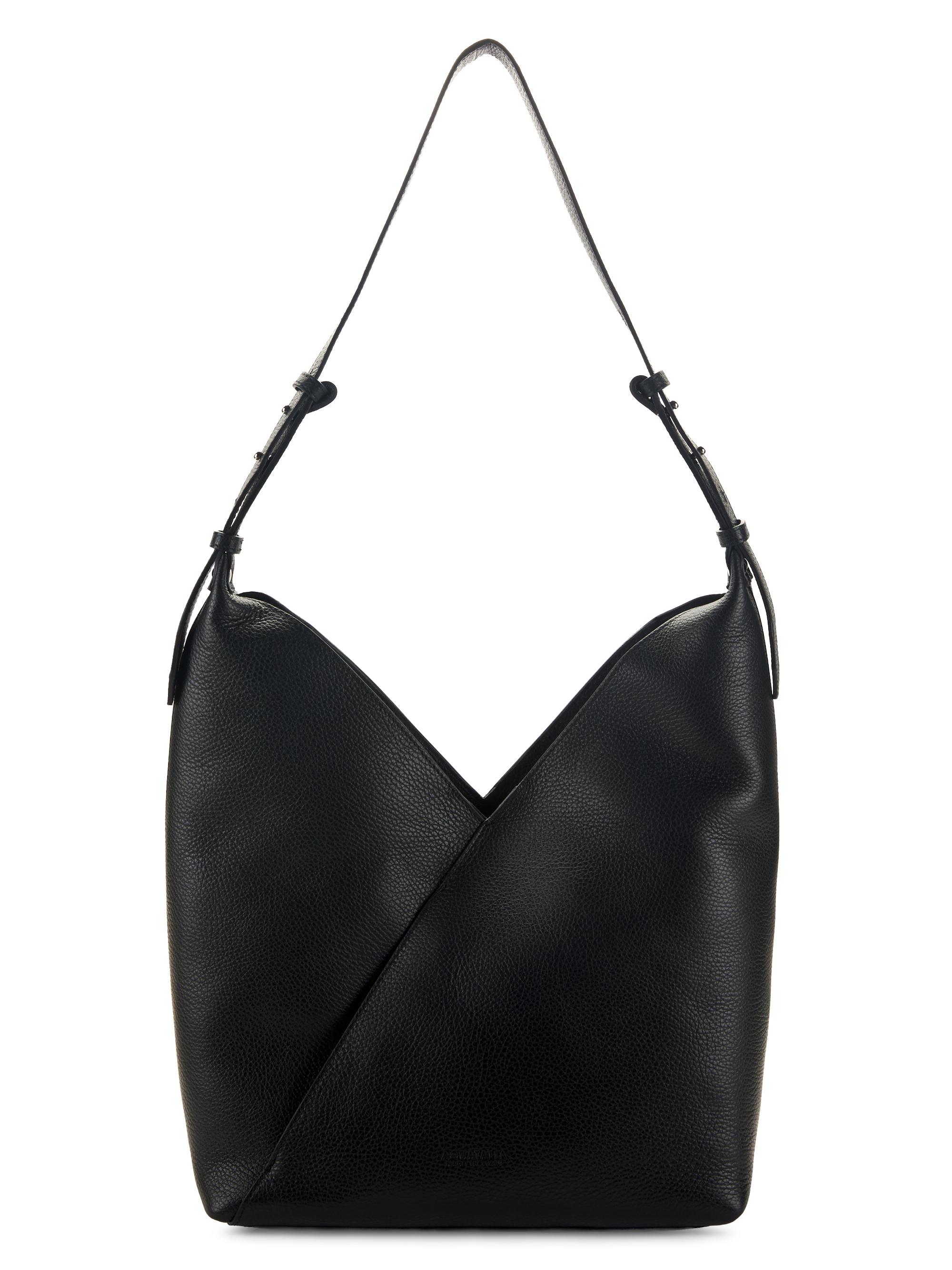 Click here for Aquatalia Womens Rimini Leather Hobo Bag - Black prices