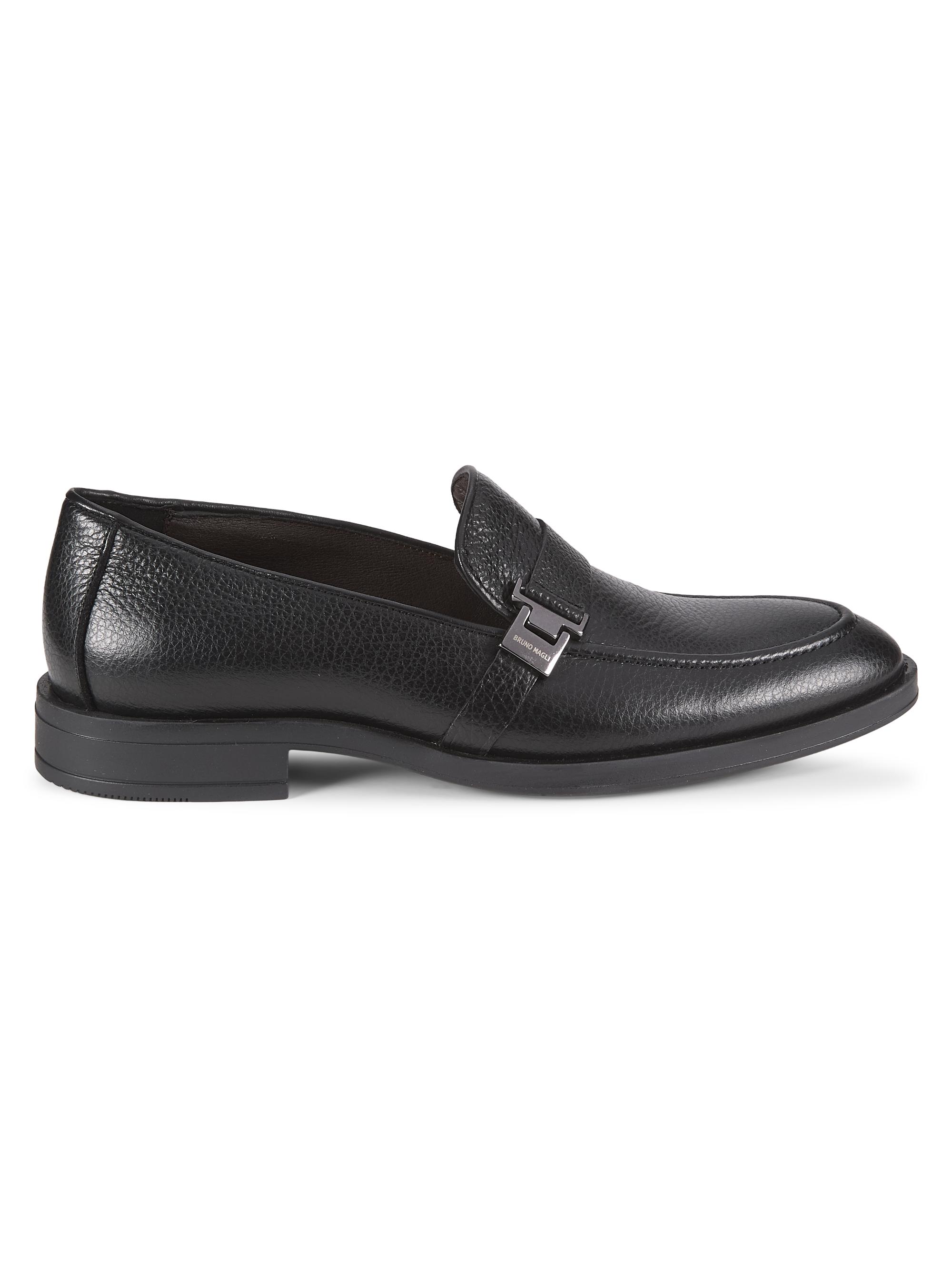 Click here for Bruno Magli Mens Pablo Leather Loafers - Black - S... prices