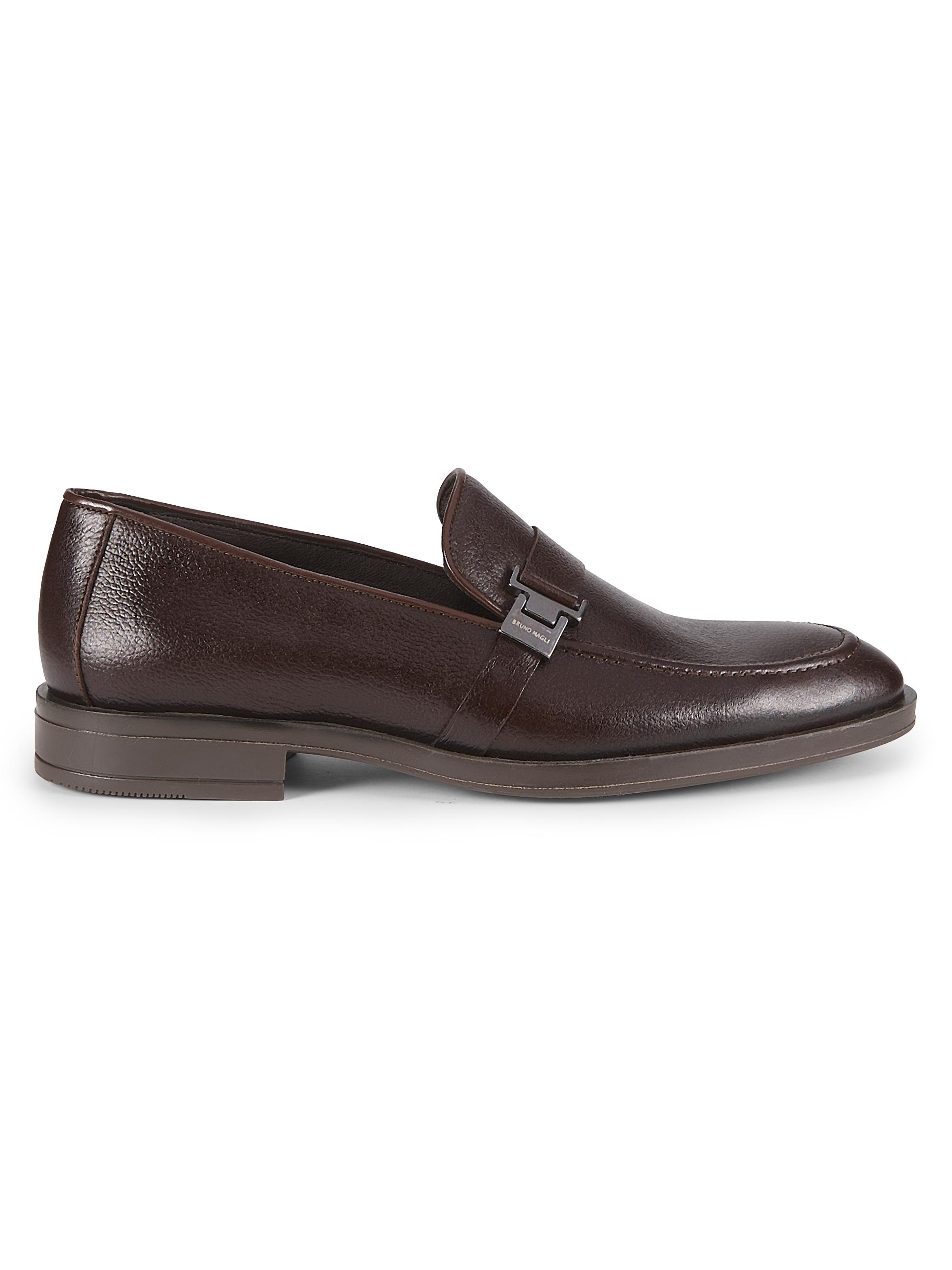 Click here for Bruno Magli Mens Pablo Leather Loafers - Brown - S... prices