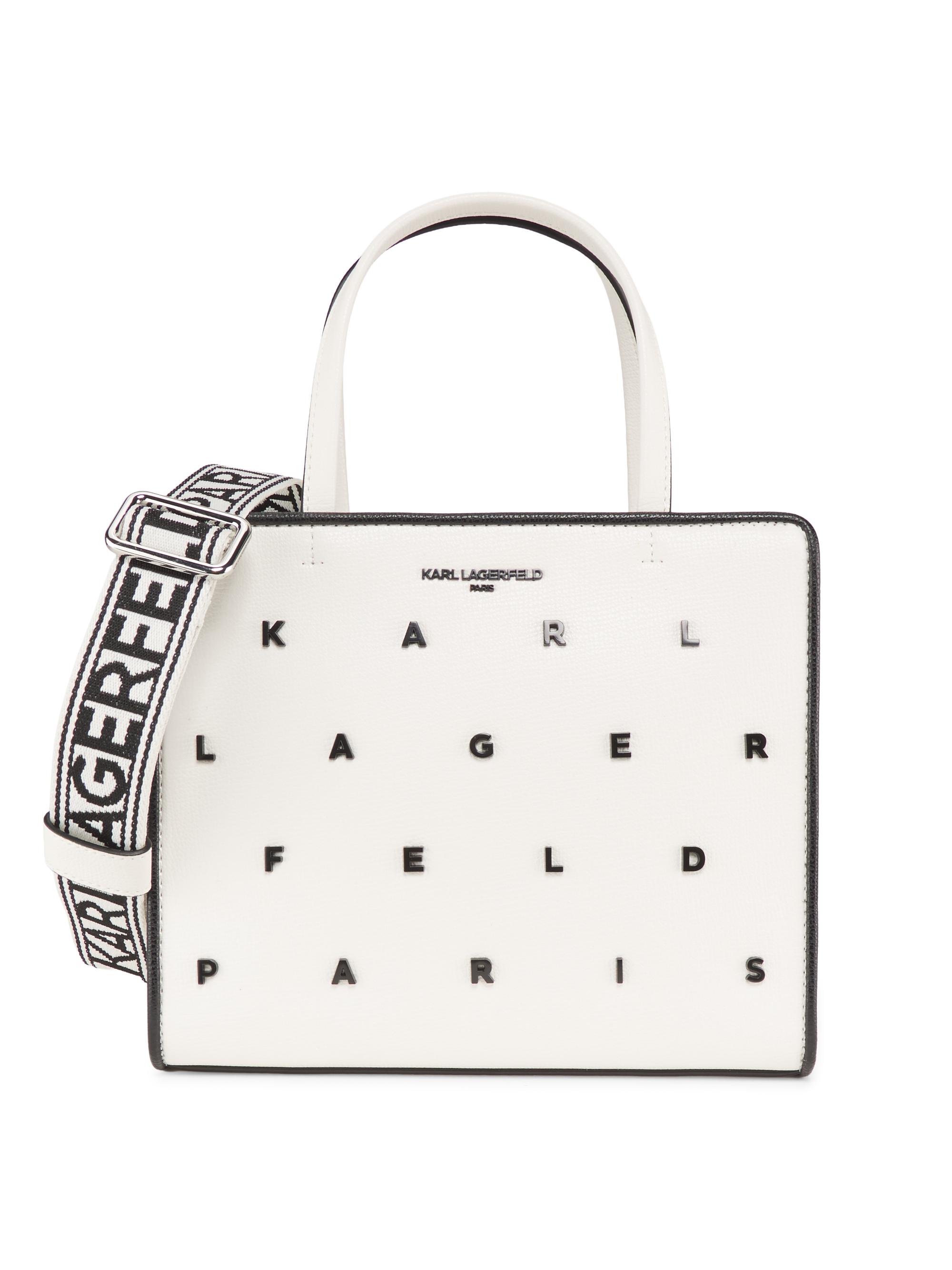 Click here for Karl Lagerfeld Paris Maybelle Satchel Bag - White/... prices