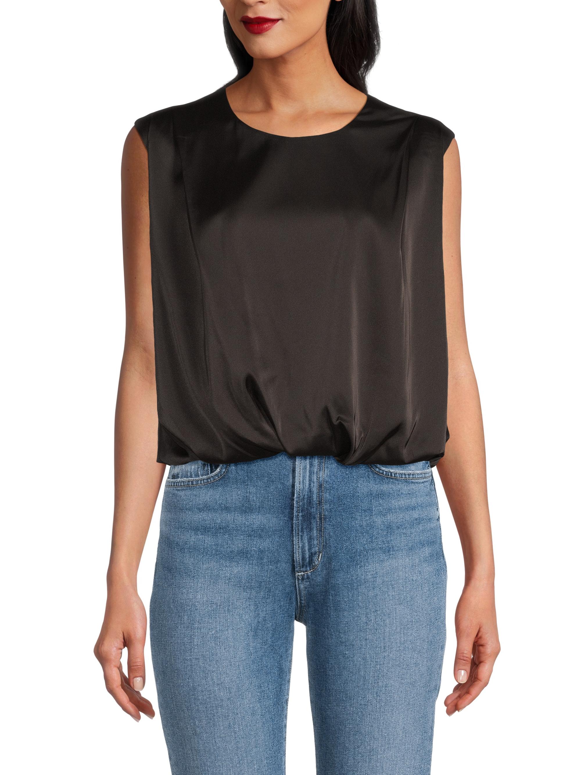 Click here for Joes Jeans Womens Satin Sleeveless Top - Black - S... prices