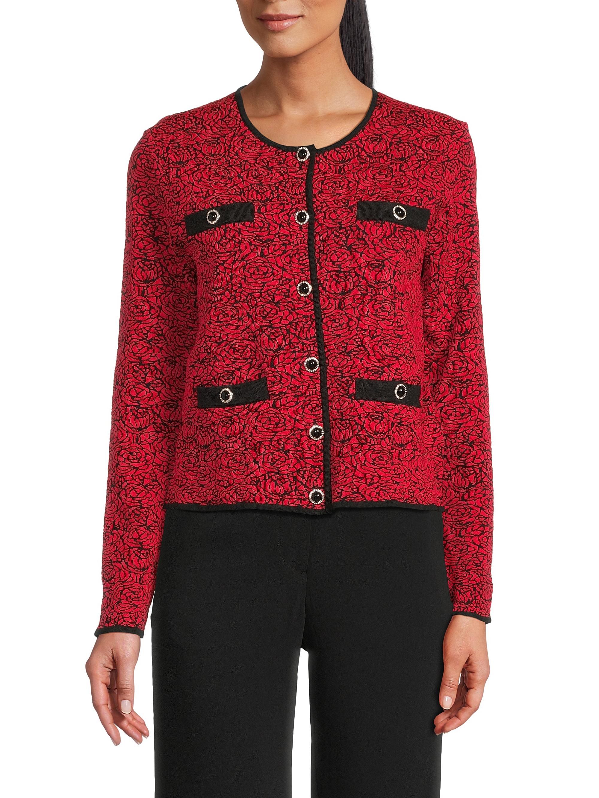 Click here for Karl Lagerfeld Paris Womens Floral Cardigan - Admi... prices