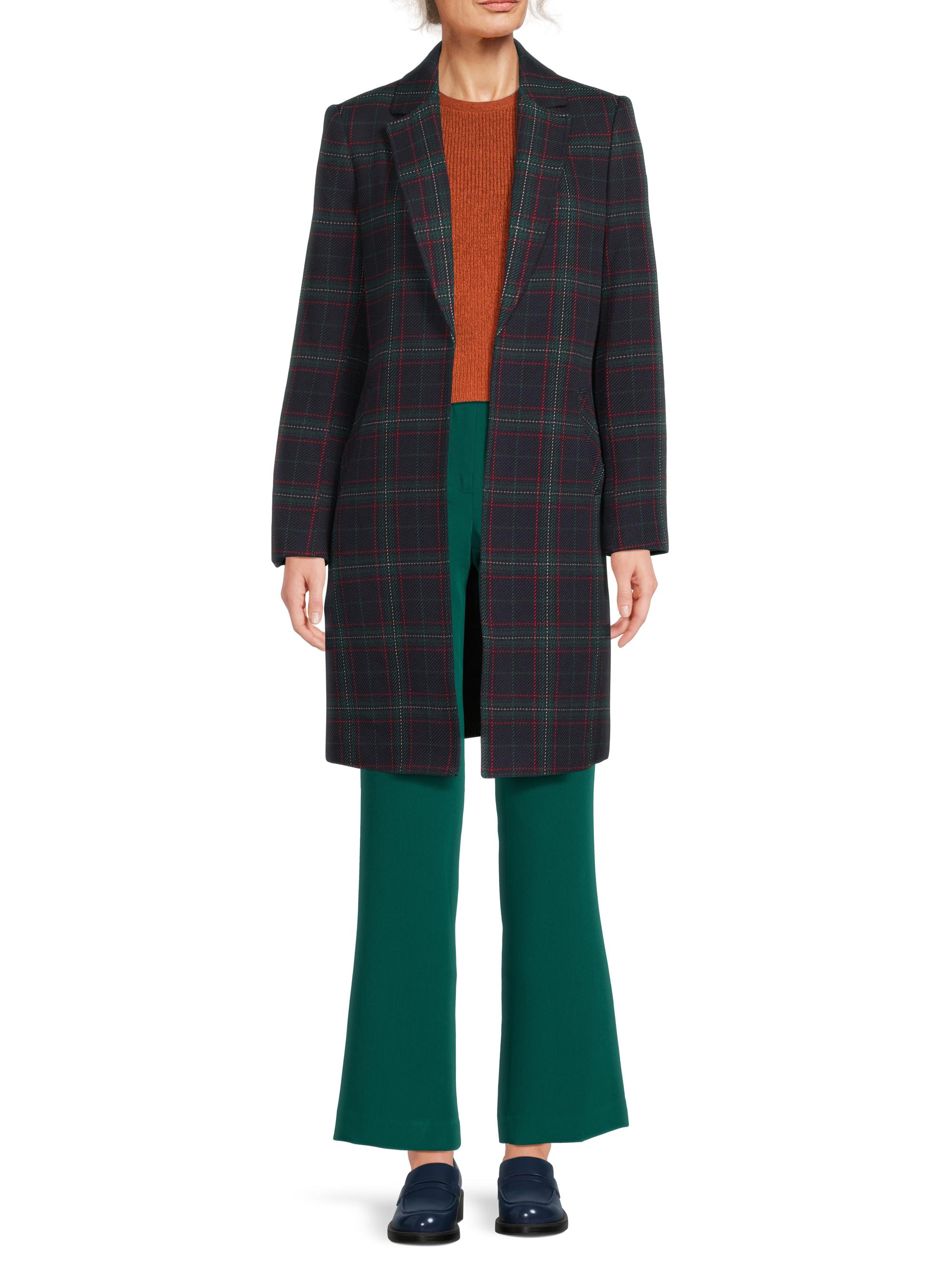 Click here for Tommy Hilfiger Womens Plaid Longline Topper Coat -... prices