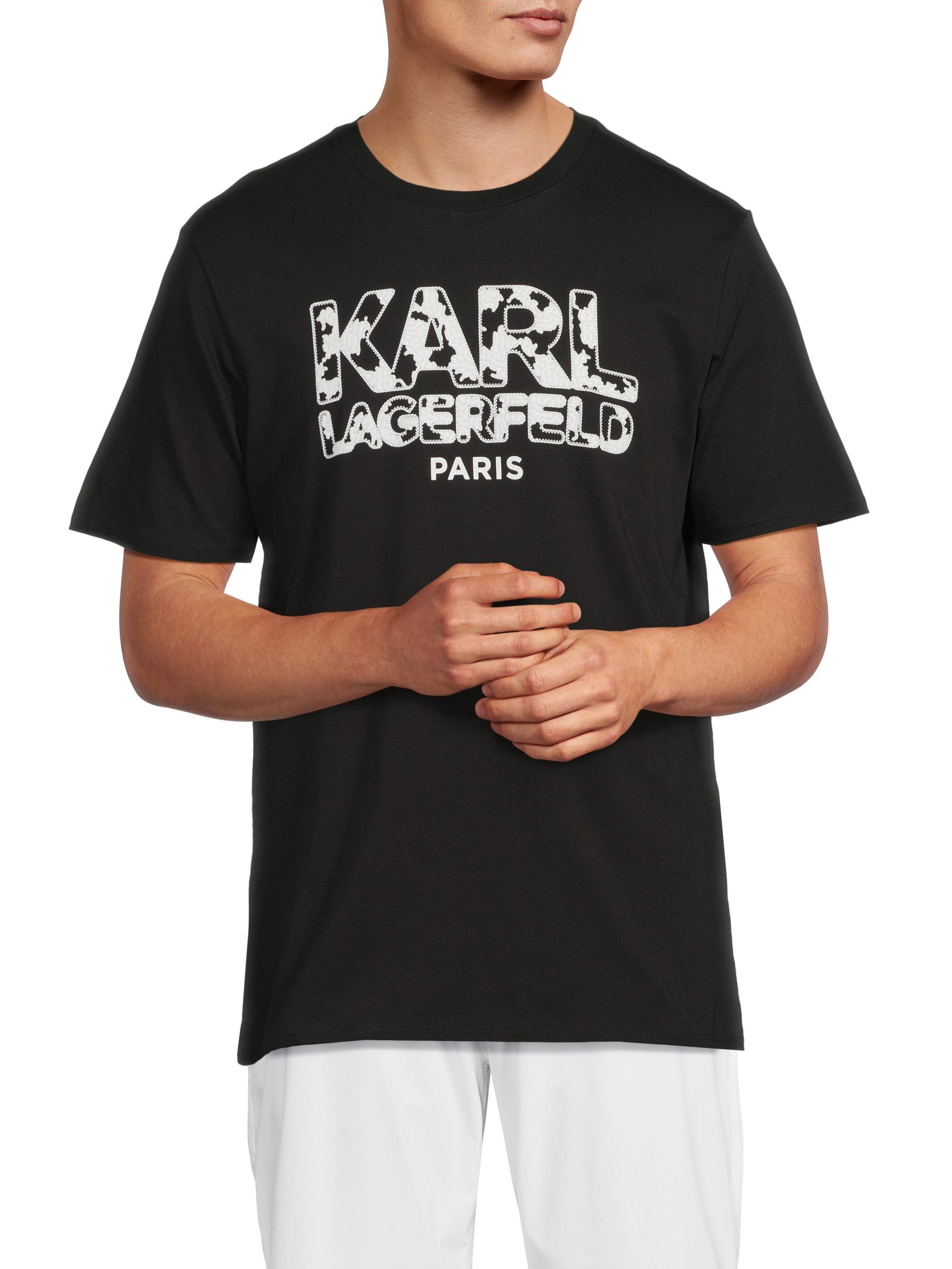 Click here for Karl Lagerfeld Paris Mens Foam Textured Logo T-Shi... prices