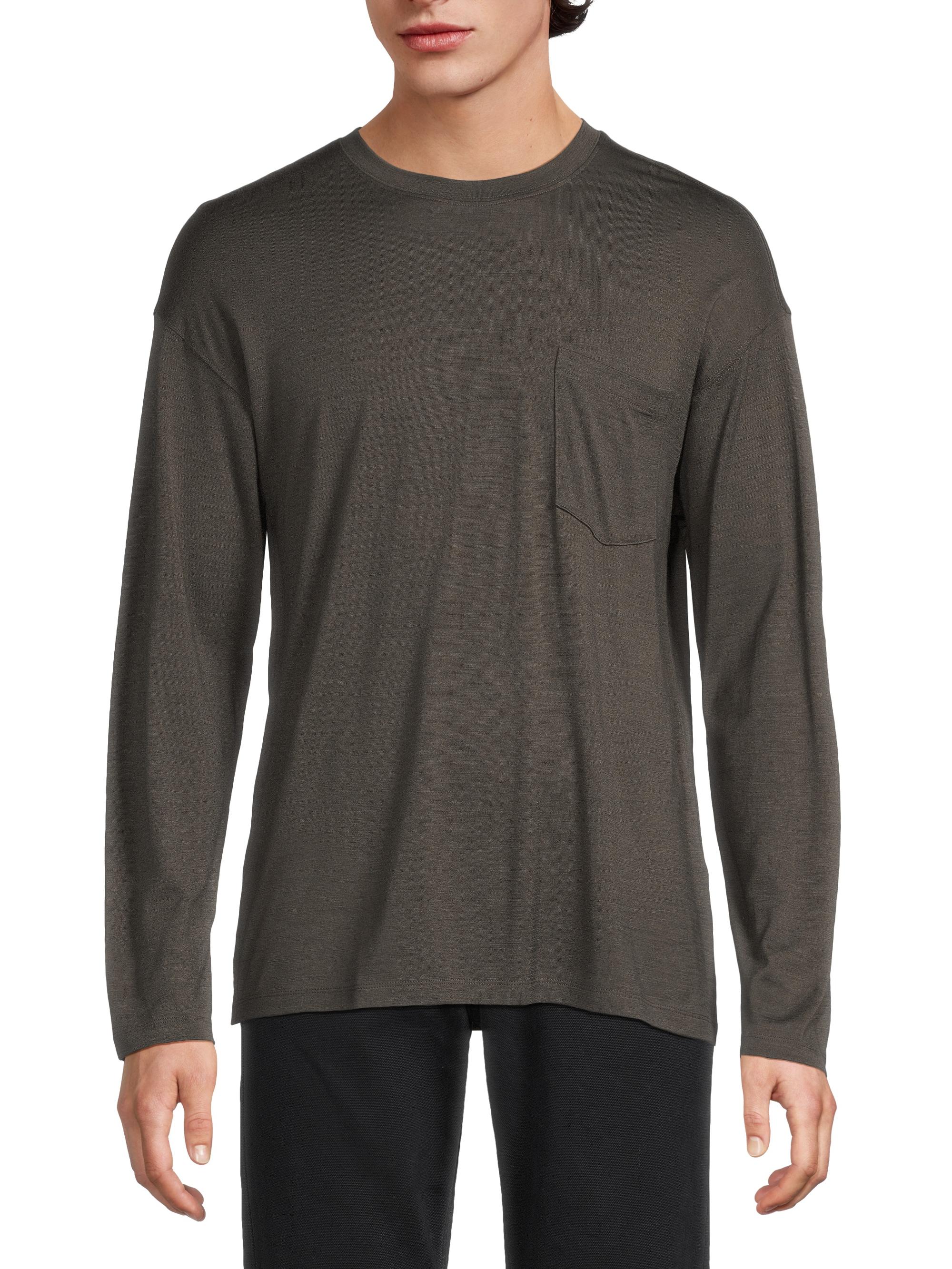 Click here for Frame Mens Lightweight Wool Long-Sleeve T-Shirt -... prices