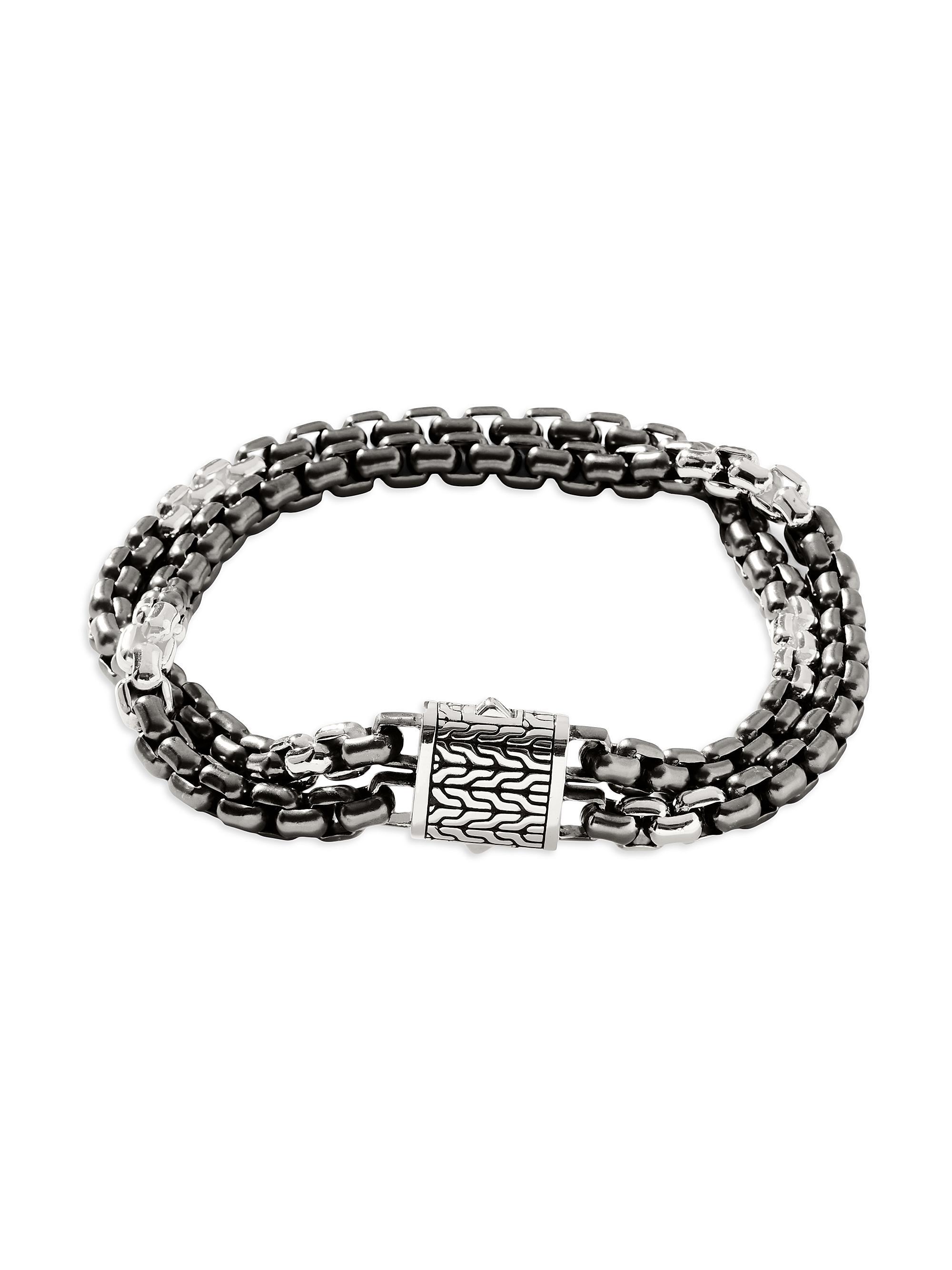 Click here for John Hardy Mens Chain Silver Multi Row Bracelet -... prices
