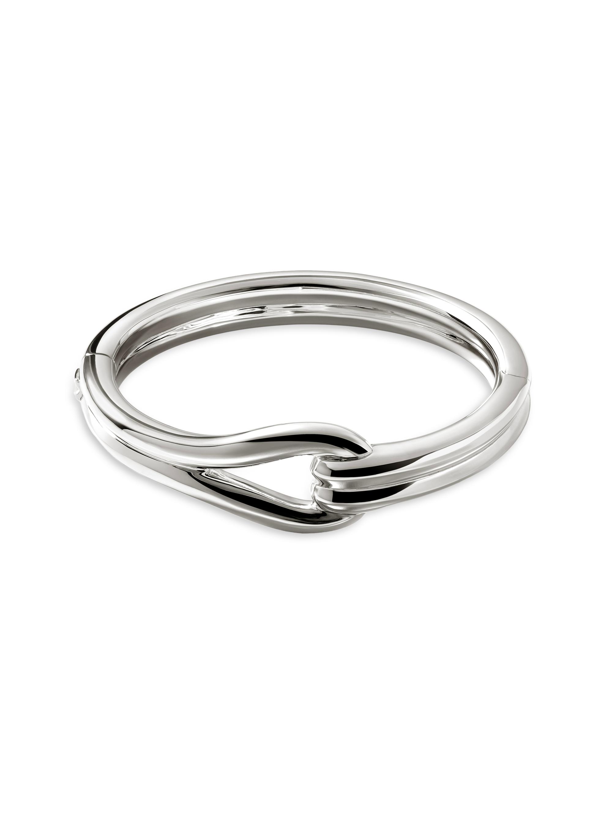 Click here for John Hardy Womens Surf Silver Bangle Bracelet - Si... prices