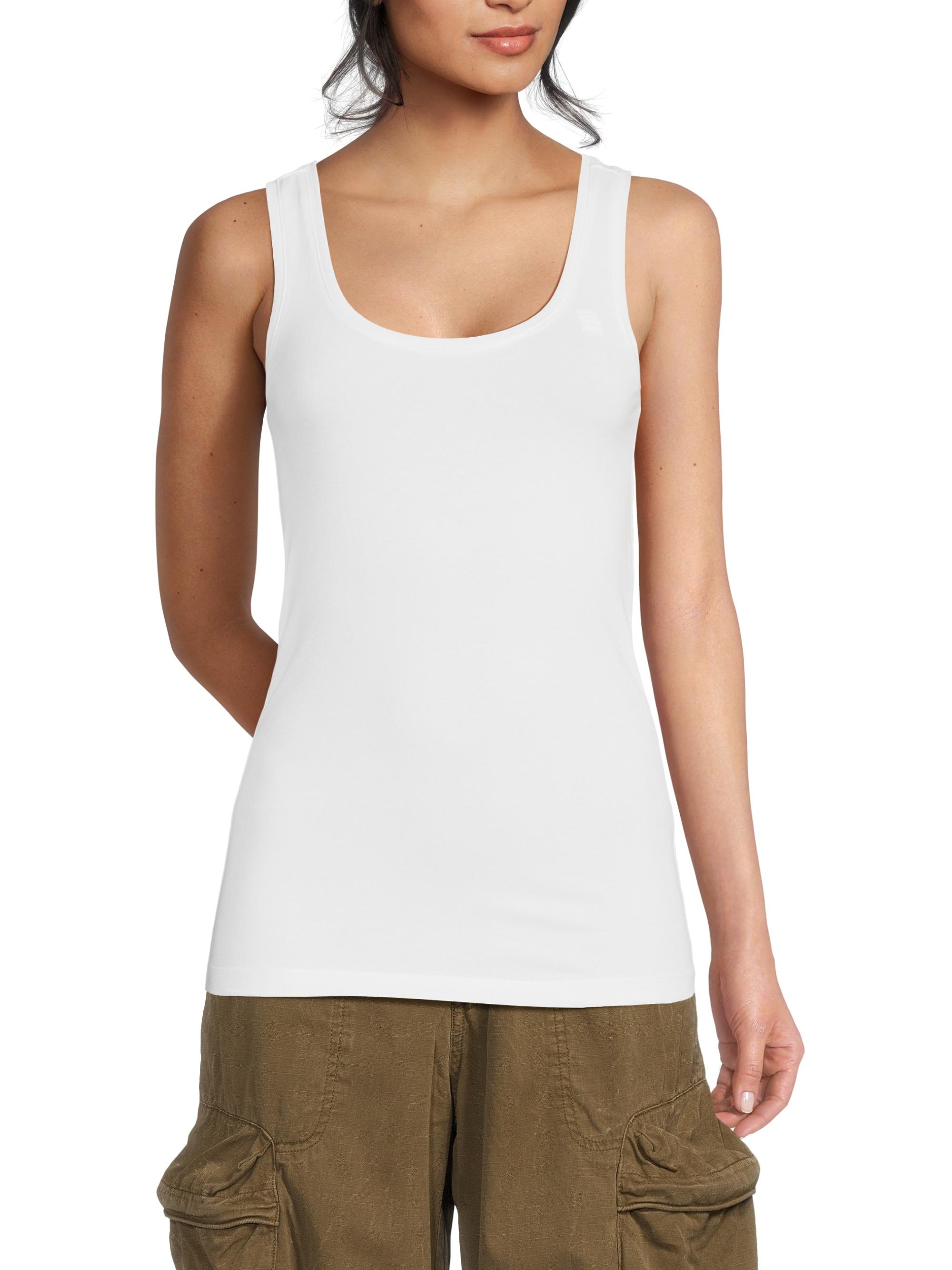 Click here for G-Star Raw Womens Base Fitted Tank Top - White - S... prices