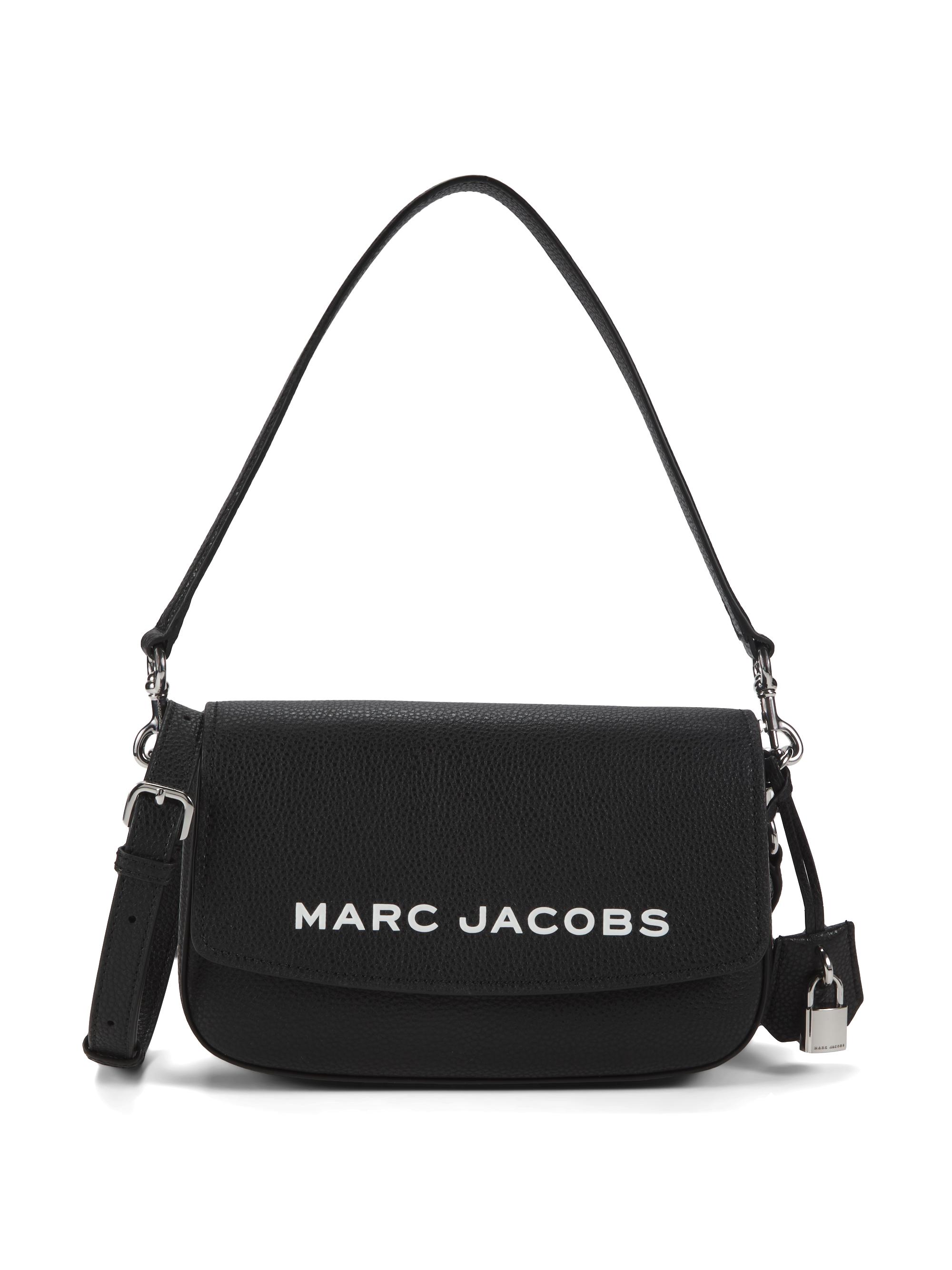 Click here for Marc Jacobs Womens Logo Leather Crossbody Bag - Bl... prices