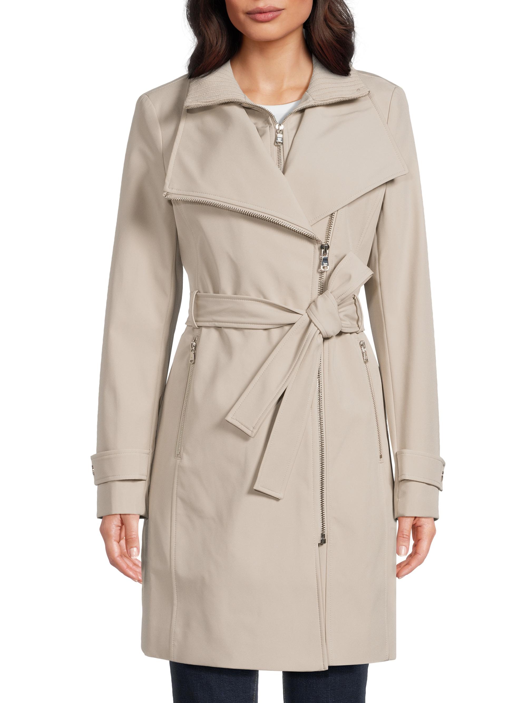 Click here for Calvin Klein Womens Long Sleeve Belted Wrap Coat -... prices