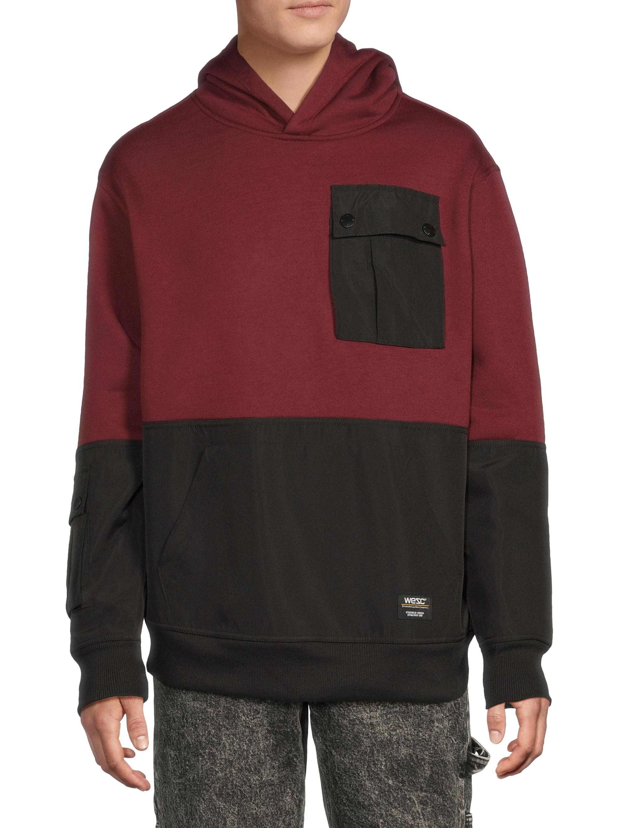 Click here for Wesc Mens Mike Flap Pocket Hoodie - Red Black Mult... prices