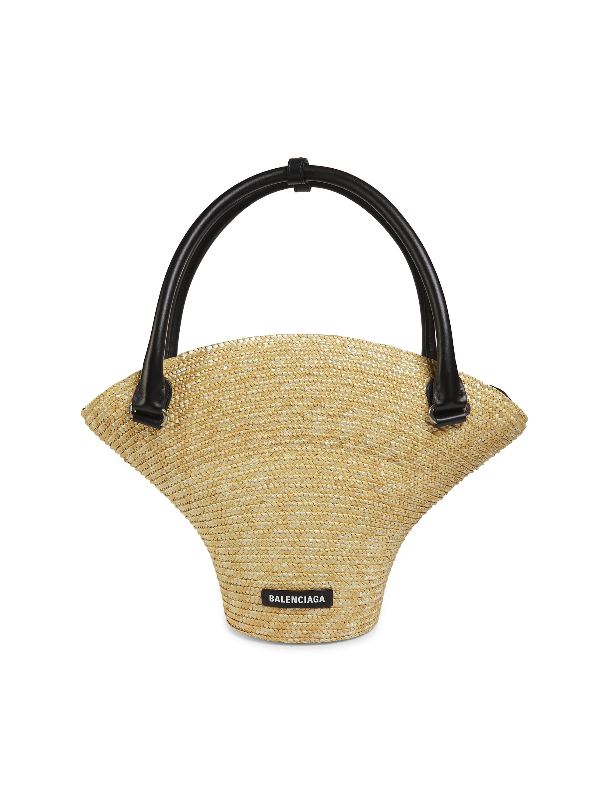 Click here for Balenciaga Womens Medium Straw & Leather Tote Bag... prices