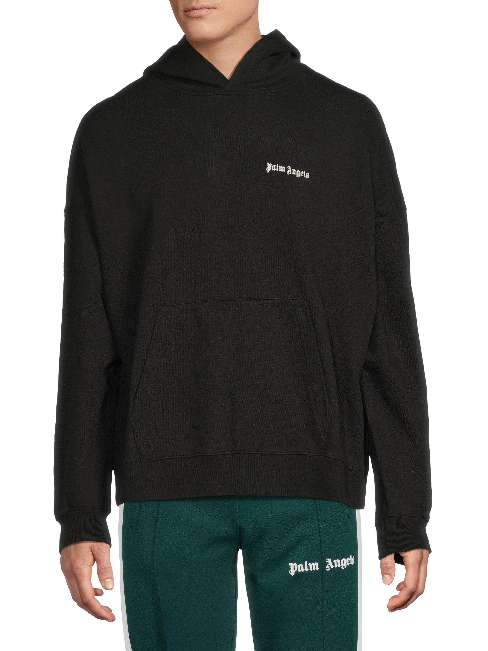 Click here for Palm Angels Mens Classic Logo Embroidered Cotton H... prices