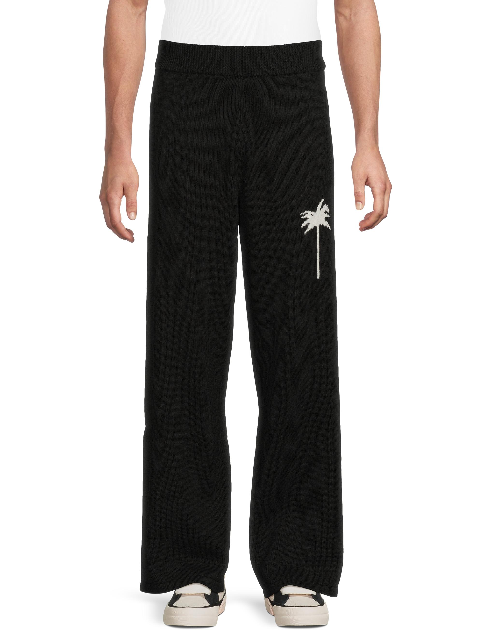 Click here for Palm Angels Mens Logo Cotton-Merino Wool Rib-Knit... prices