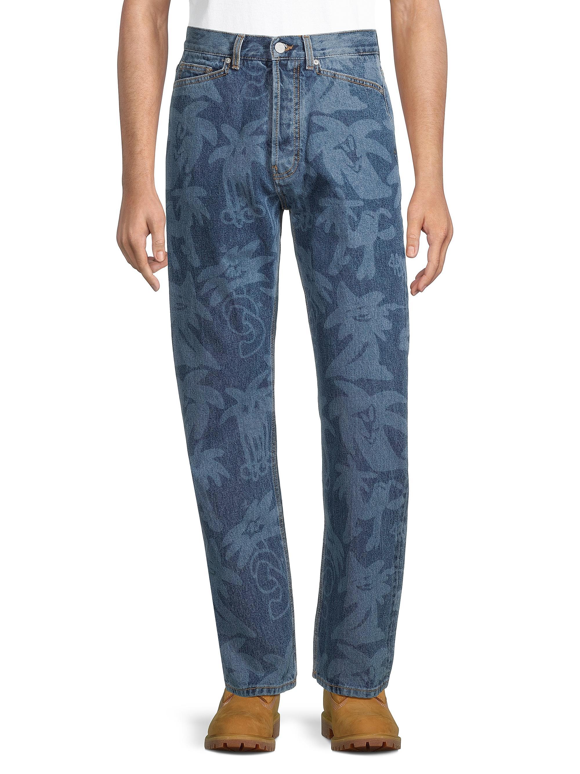 Click here for Palm Angels Mens Palmity Five-Pocket Jeans - Light... prices