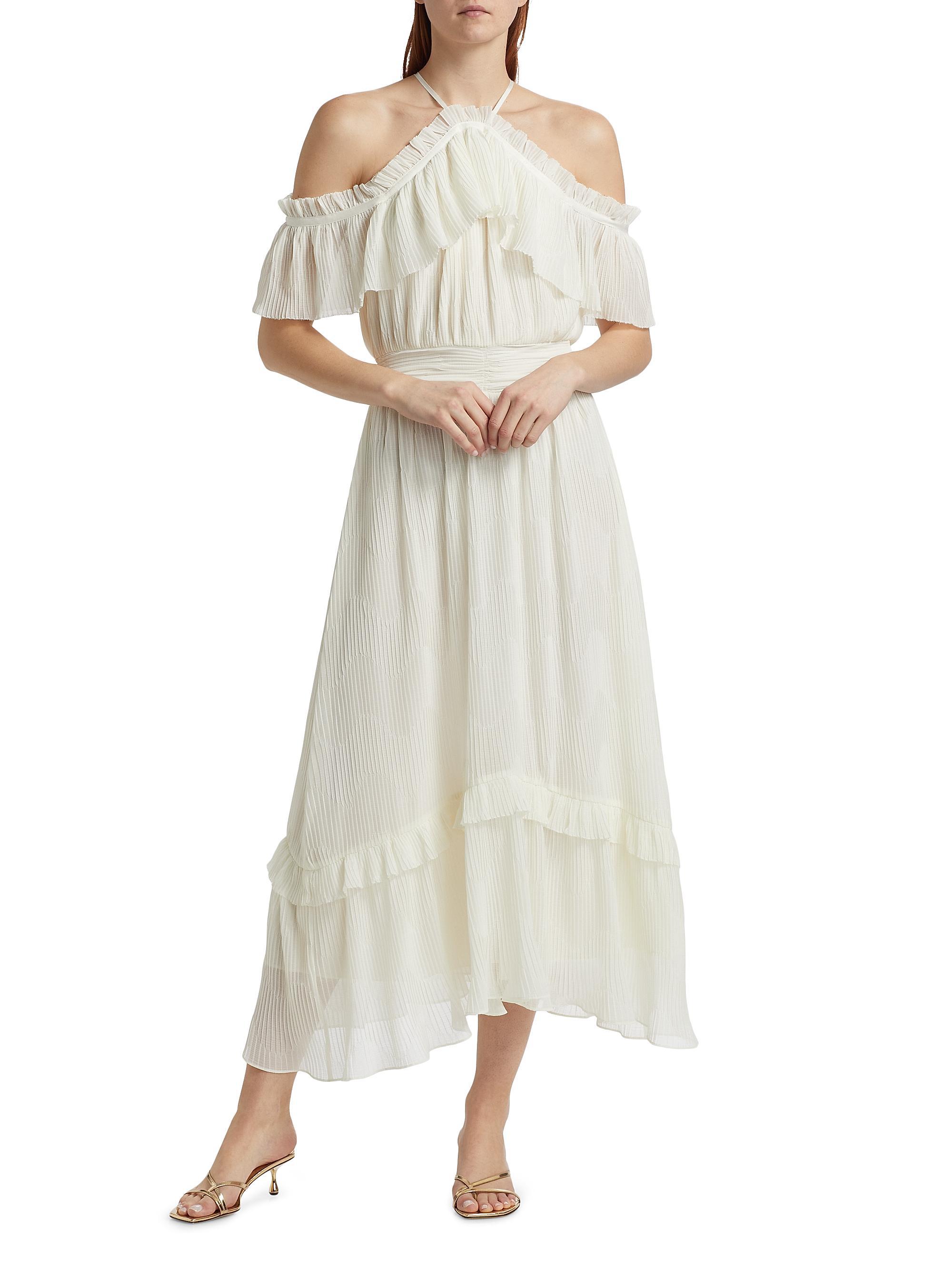 Click here for Ramy Brook Womens Zavi Halter Midi-Dress - Ivory -... prices