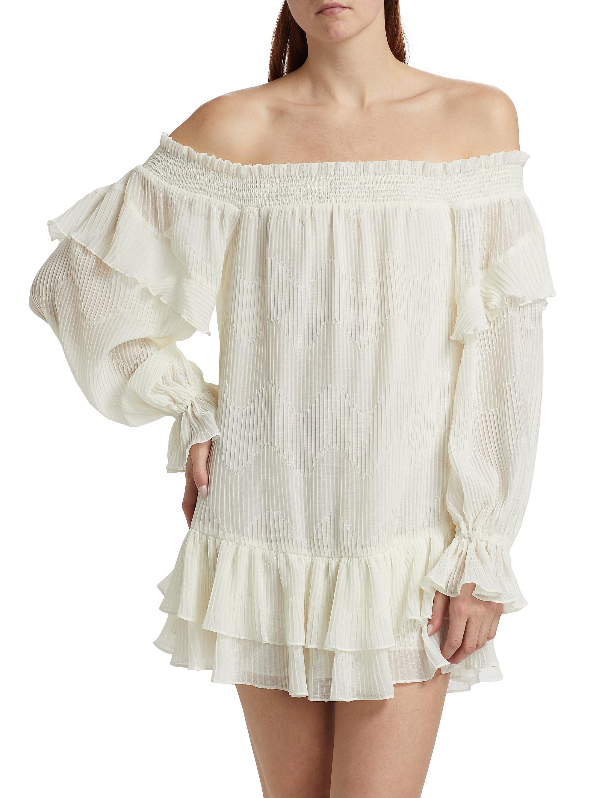 Click here for Ramy Brook Womens Tori Off-The-Shoulder Dress - Iv... prices