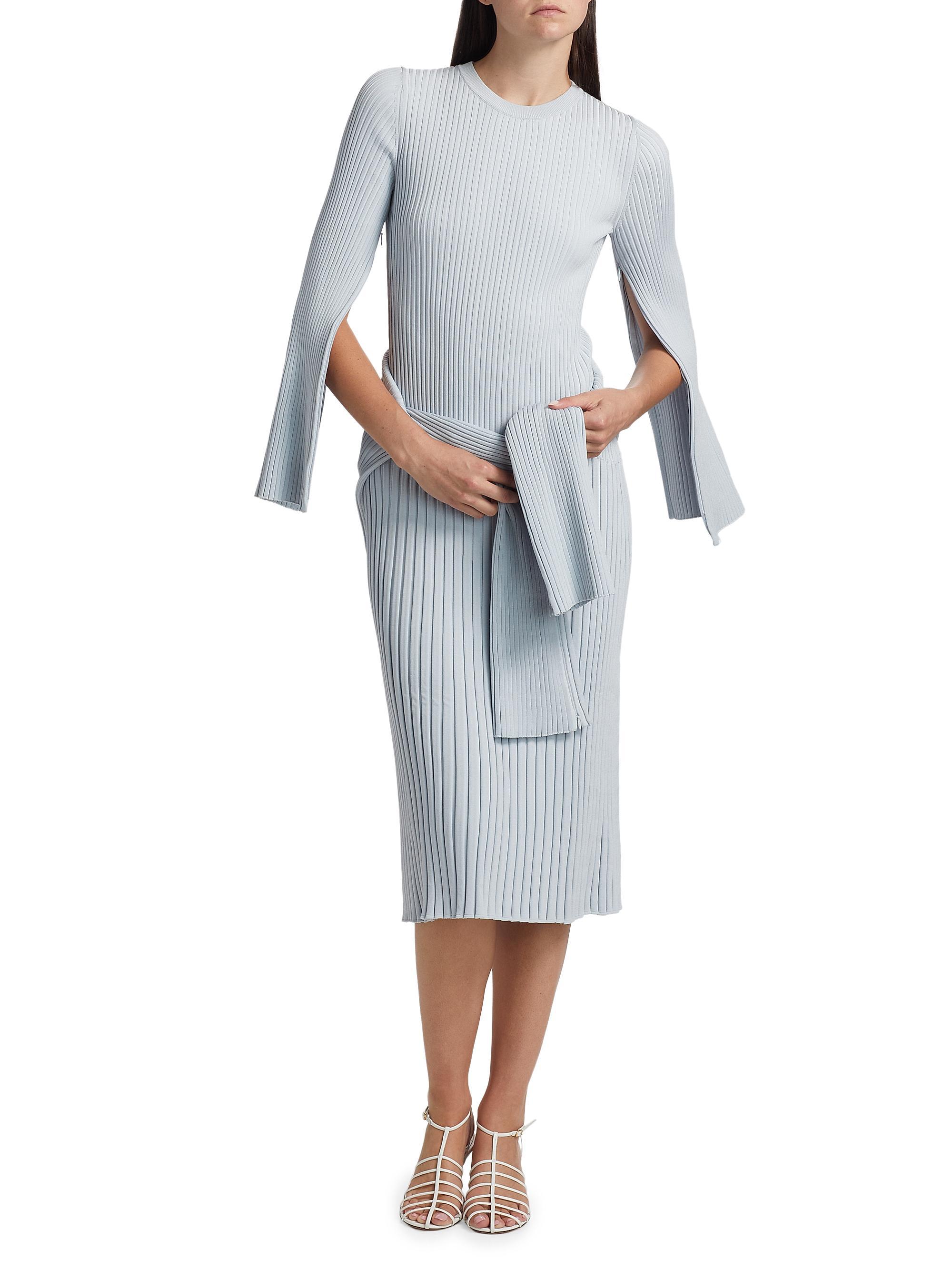 Click here for Proenza Schouler Womens Kenna Rib-Knit Midi-Dress... prices