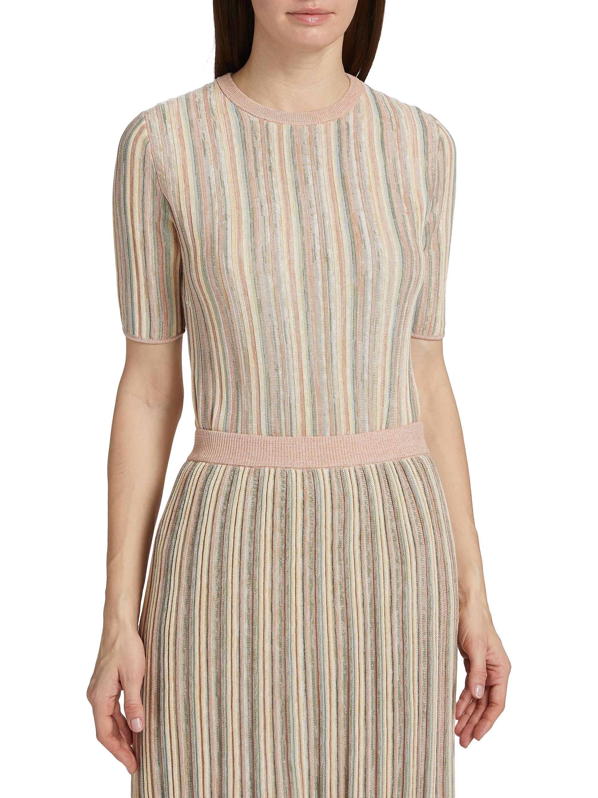 Click here for Zimmermann Womens Illuminate Mouline T-Shirt - Mul... prices