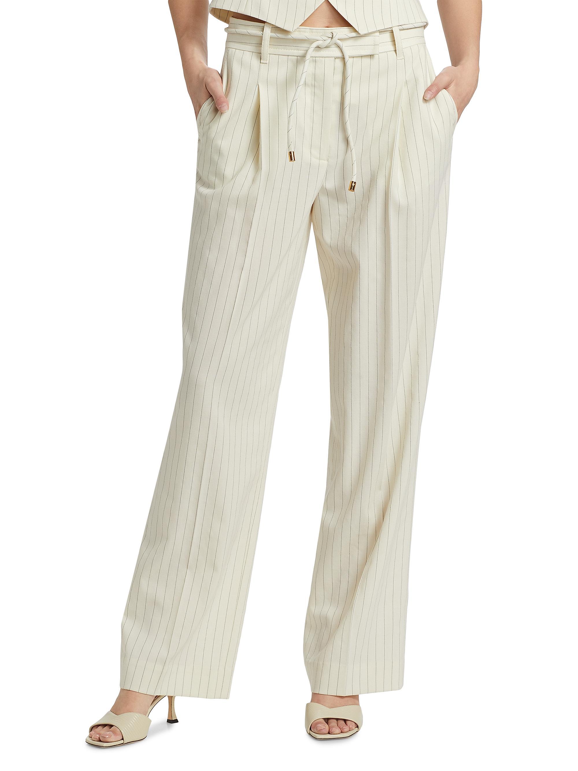 Click here for Zimmermann Womens Illuminate Pinstripe Pants - Cre... prices