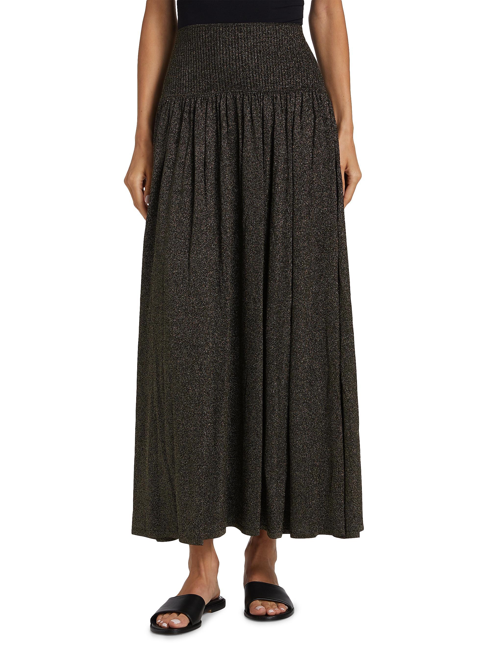 Click here for Zimmermann Womens Crush Metallic Knit Flare Skirt... prices