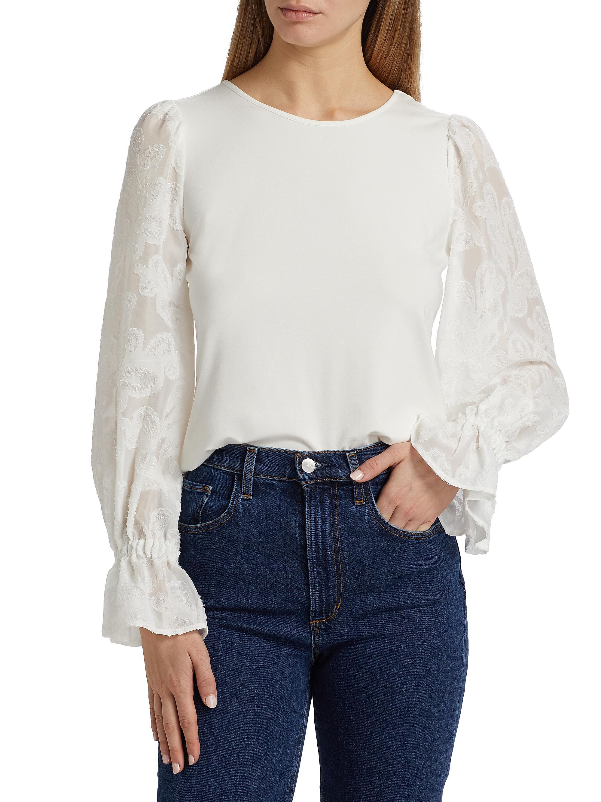 Click here for Elie Tahari Womens The Mavea Pleated Blouse - Sky... prices