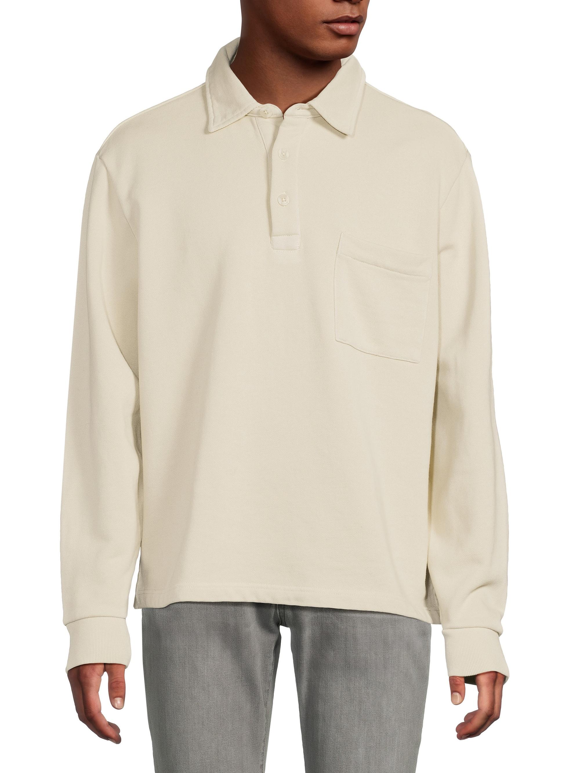 Click here for Joes Jeans Mens Solid Cotton Polo Sweatshirt - Nat... prices