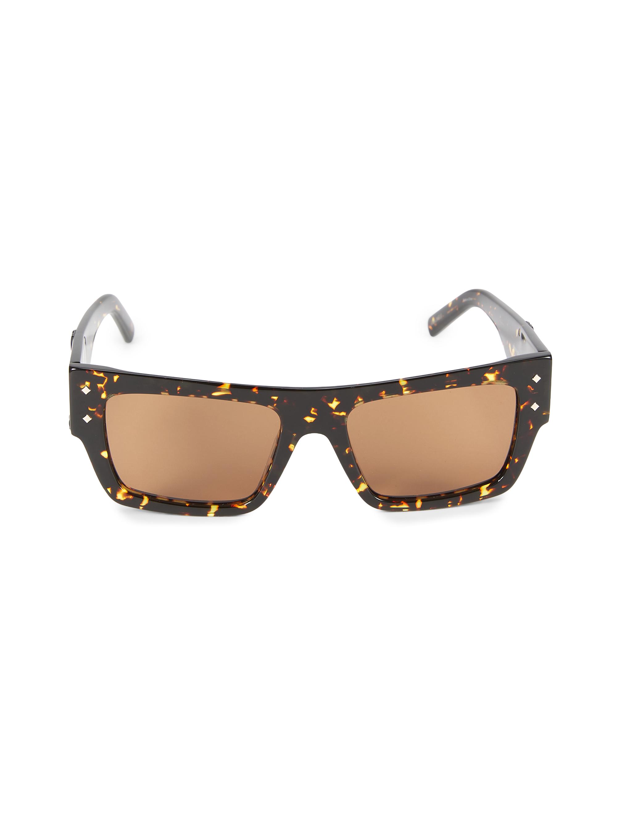 Click here for Mcm 53MM Rectangular Sunglasses - Havana Brown prices