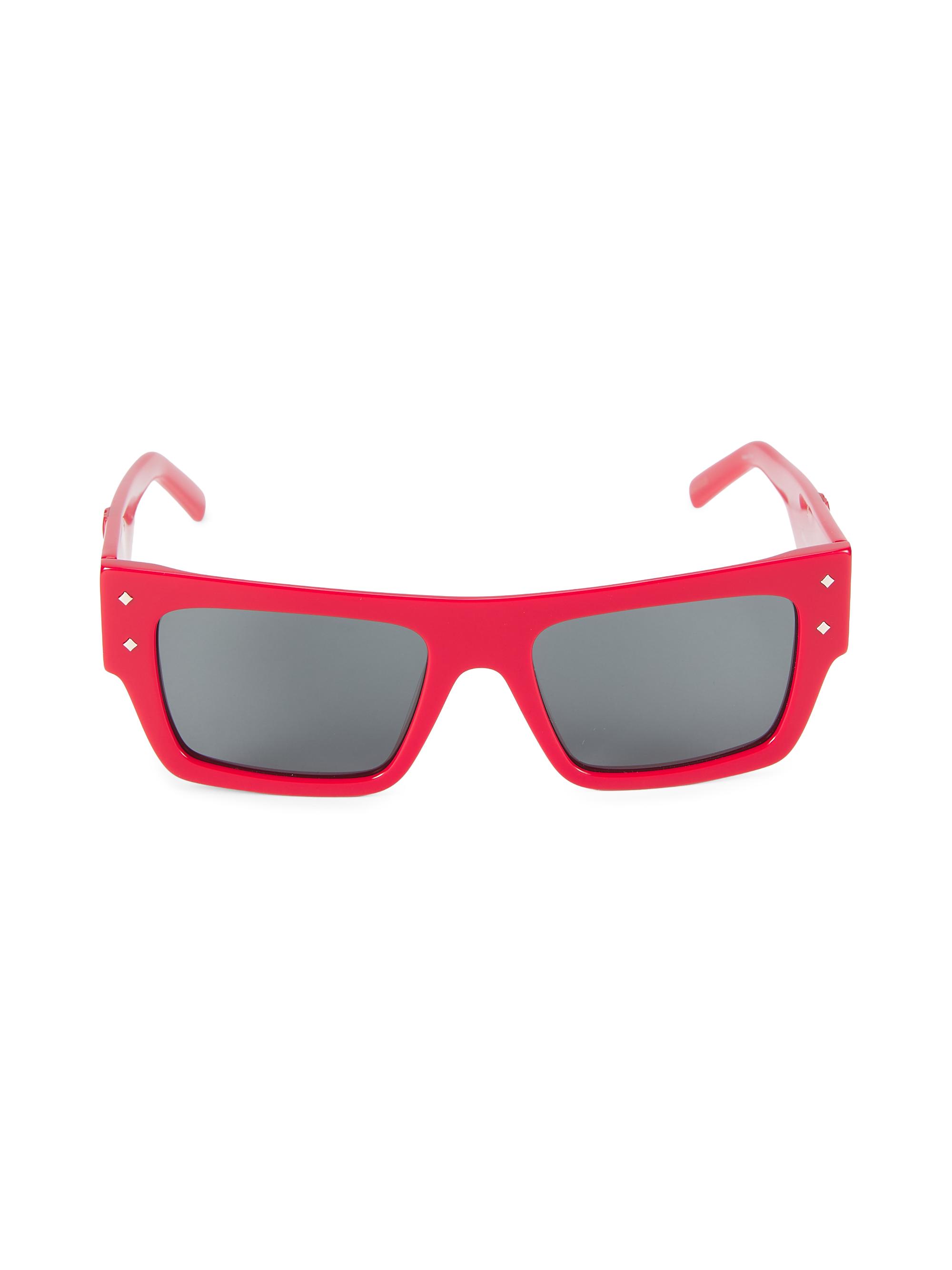 Click here for Mcm 53MM Solid Lens Square Sunglasses - Red Smoke prices