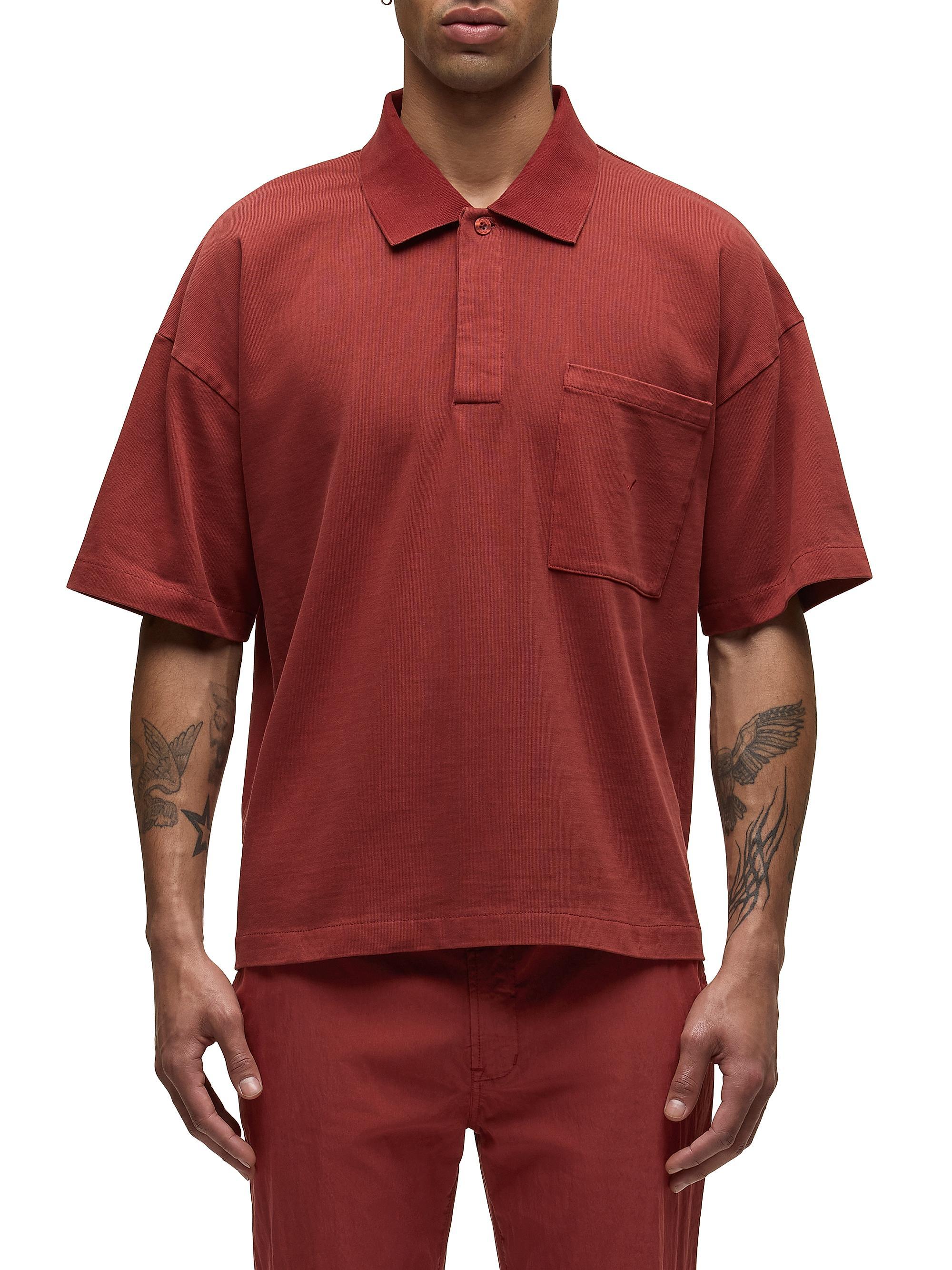 Click here for Hudson Jeans Mens Cotton Polo Shirt - Sunset - Siz... prices