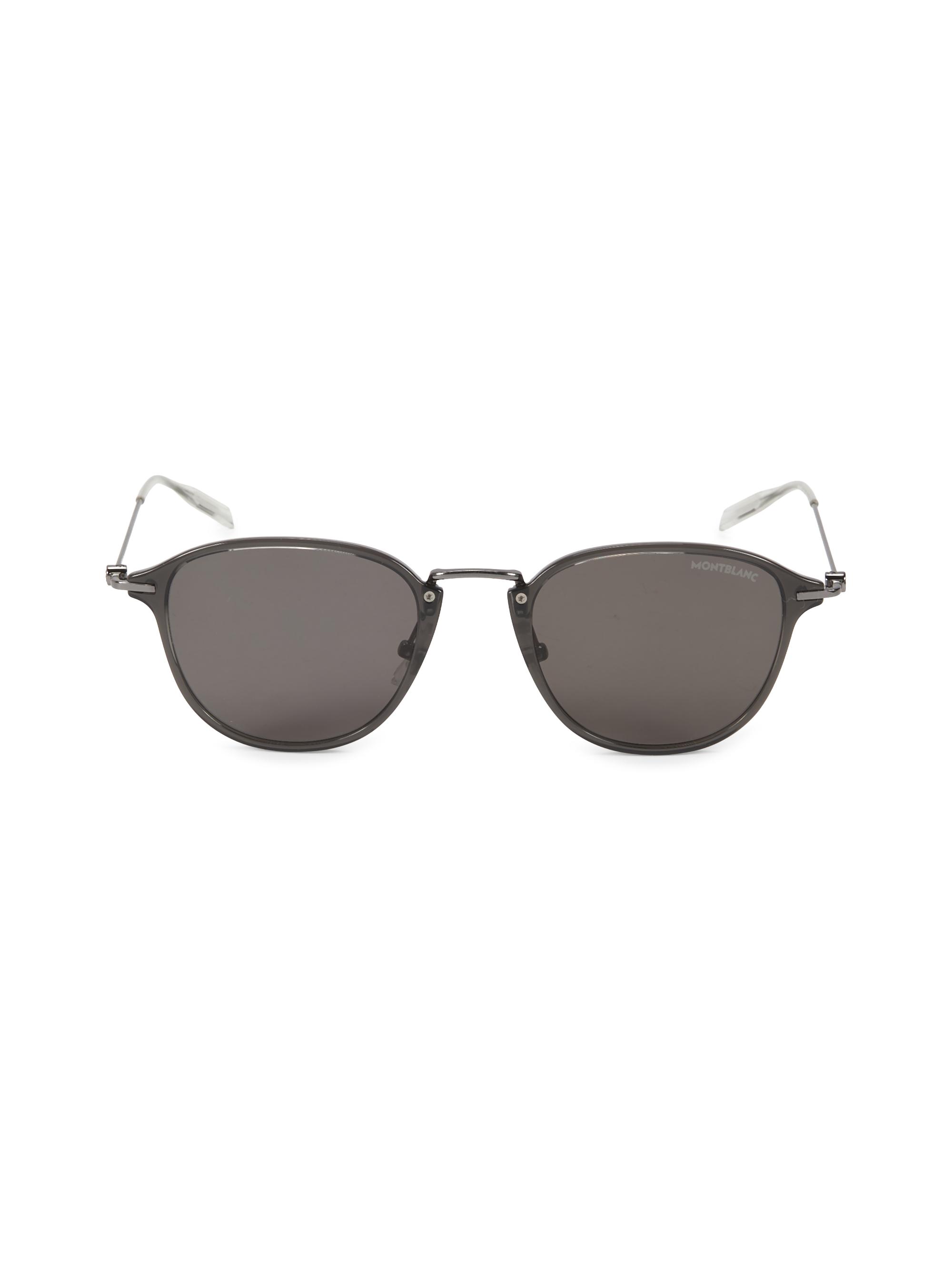 Click here for Montblanc Mens 51MM Round Sunglasses - Grey prices
