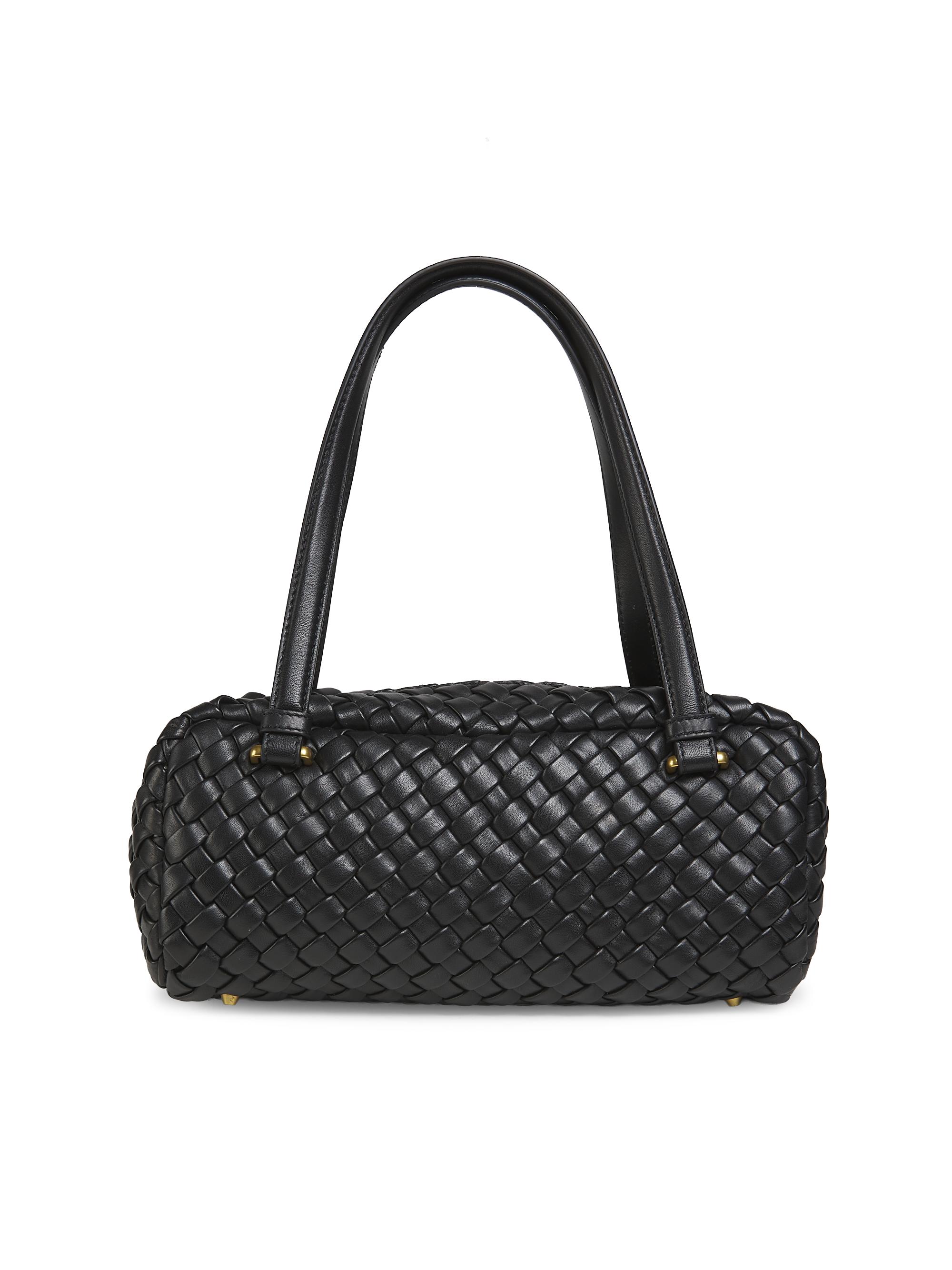 Click here for Walter Baker Womens Lyla Leather Barrel Bag - Blac... prices