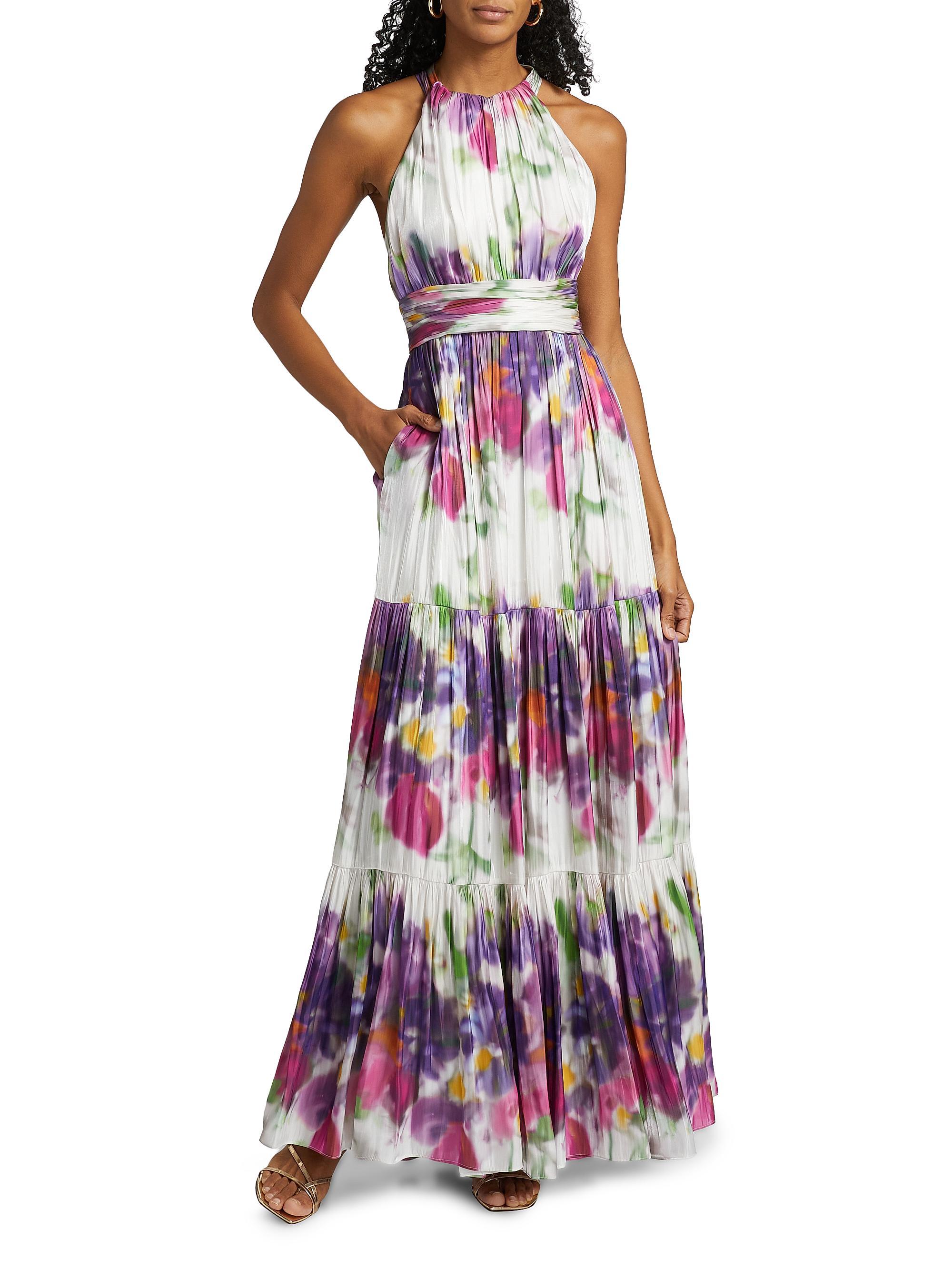 Click here for Kobi Halperin Womens Nava Floral Metallic-Satin Ha... prices