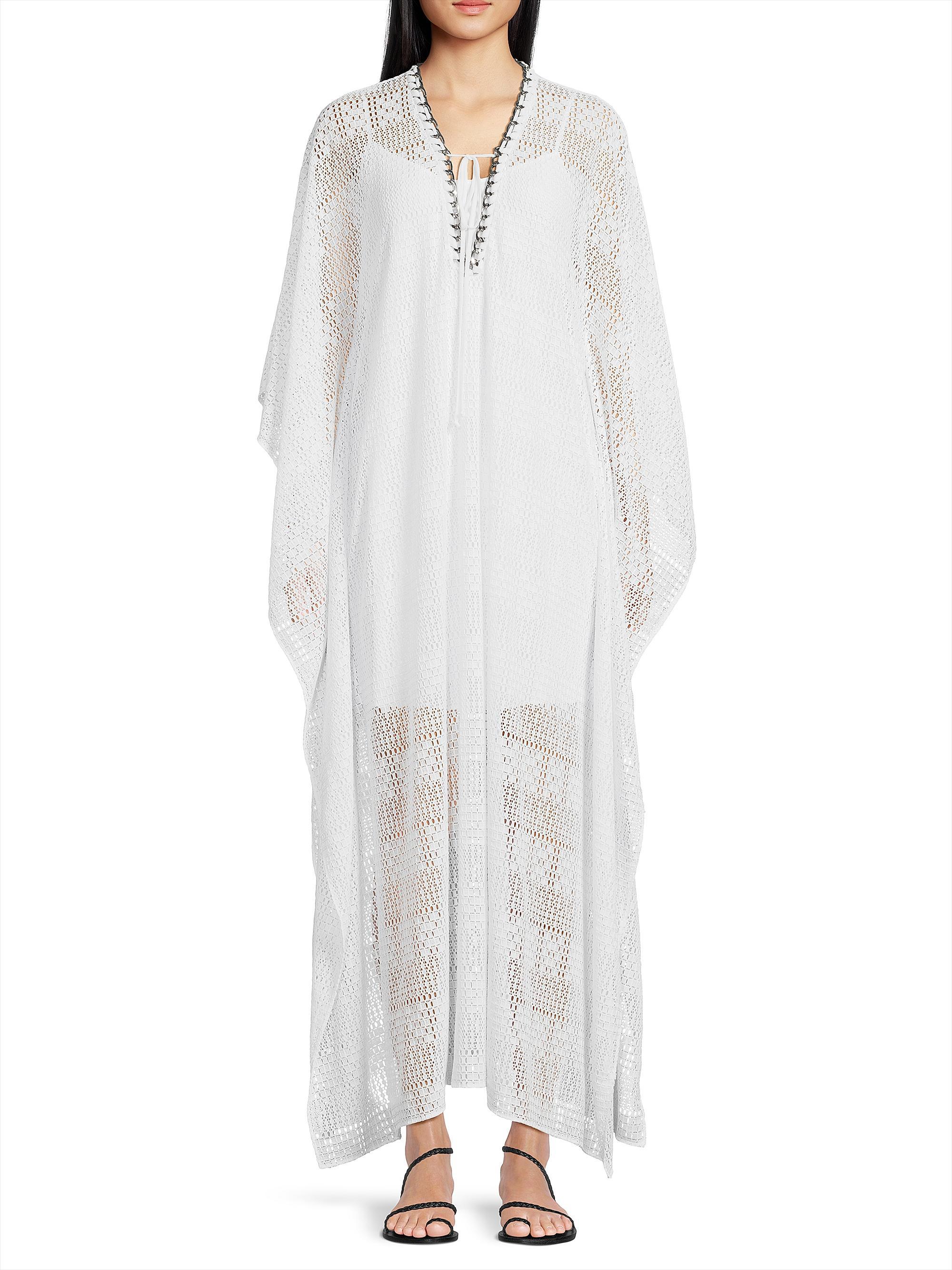 Click here for Kobi Halperin Womens Ruth Lace Caftan - White - Si... prices