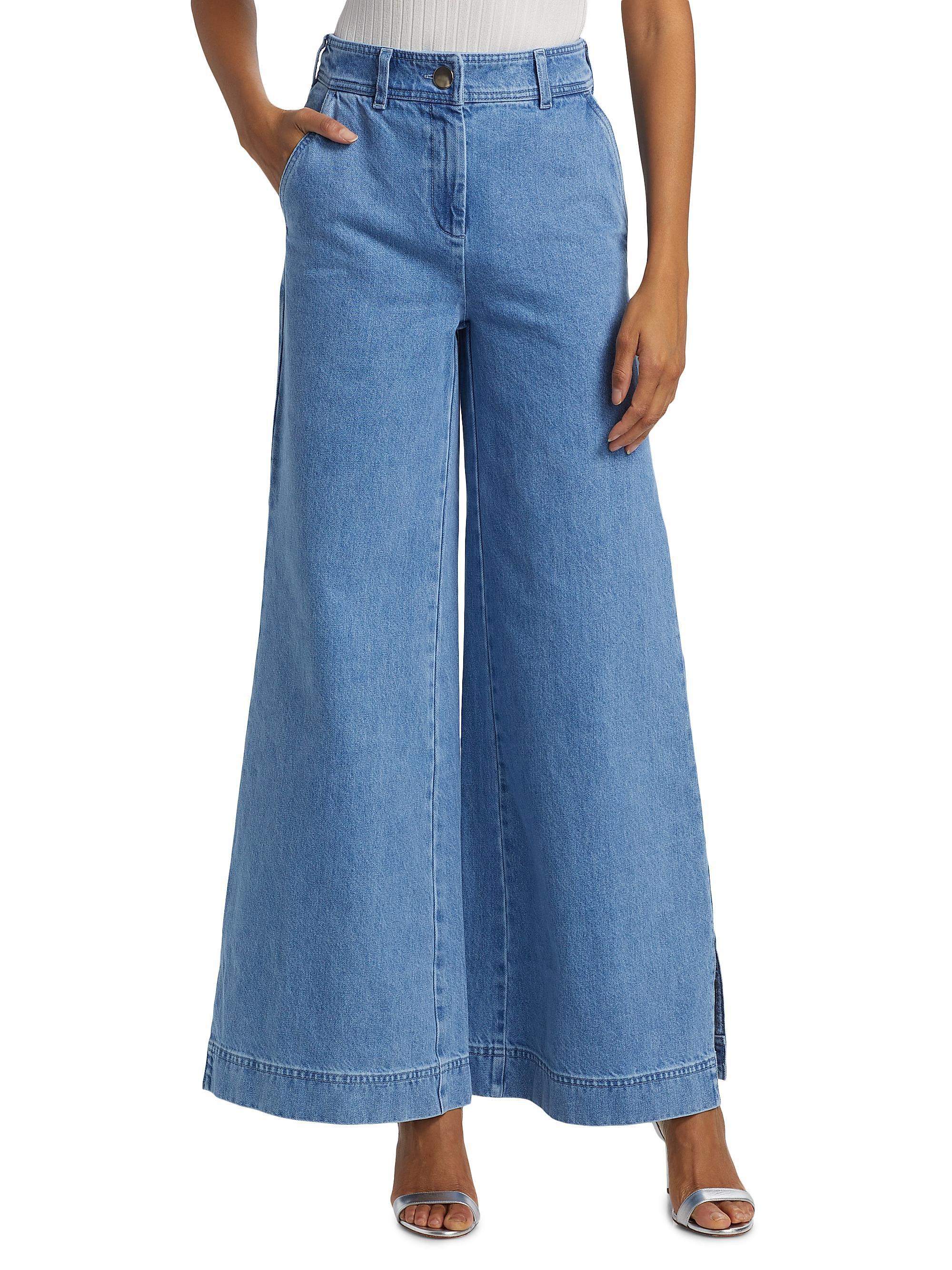 Click here for Toccin Womens Eileen Washed Wide-Leg Pants - Light... prices