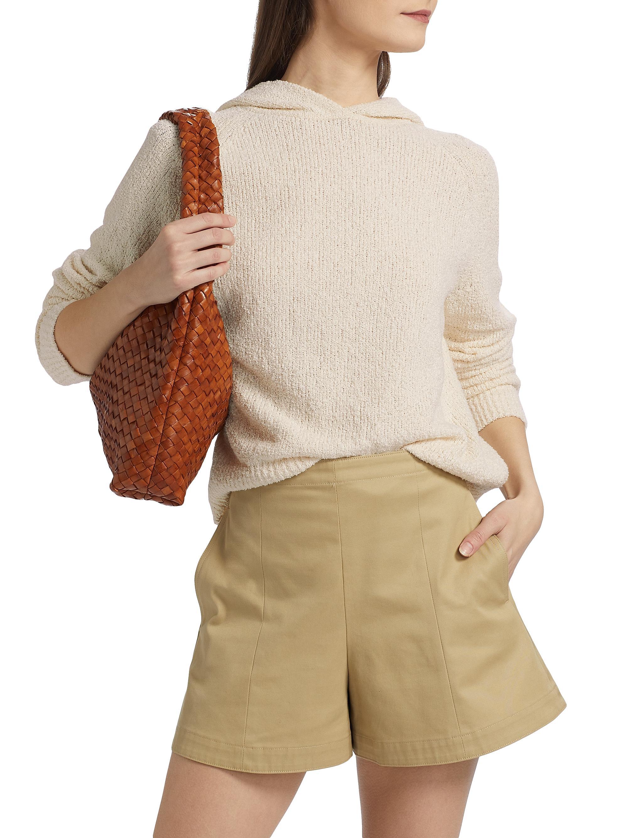 Click here for Theory Womens Terry Bouclé Hoodie - Ivory - Size S prices