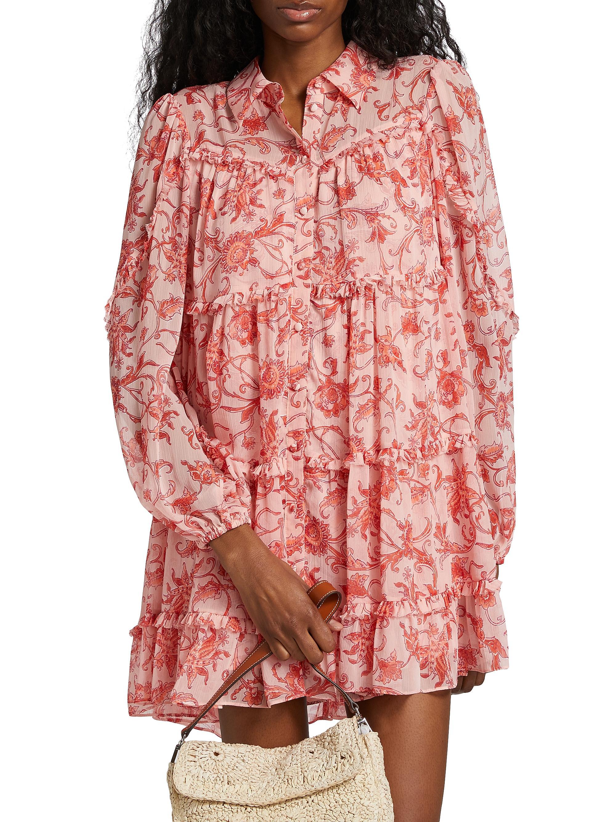 Click here for Cinq à Sept Womens Ivy Paisley Kennedy Dress - Pin... prices