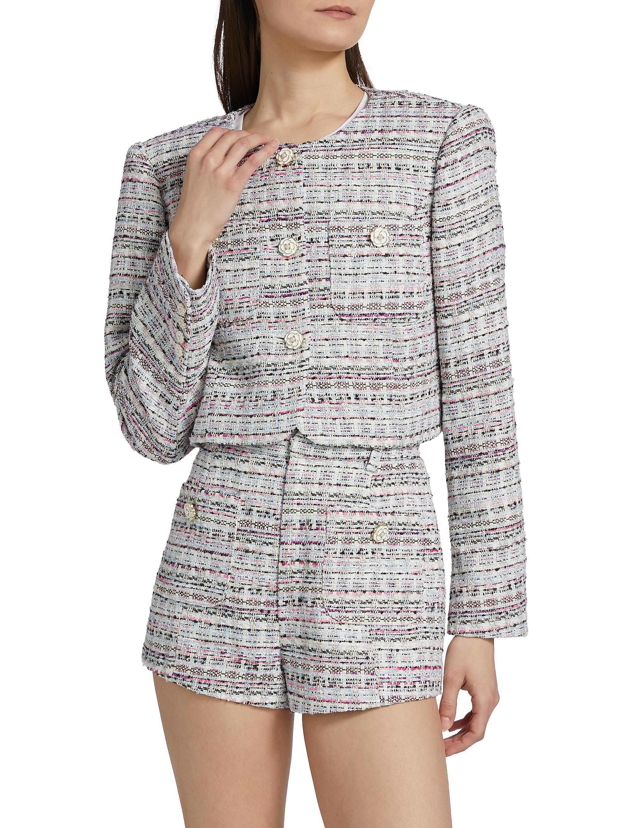 Click here for Cinq à Sept Womens Auden Boucle Tweed Jacket - Vib... prices