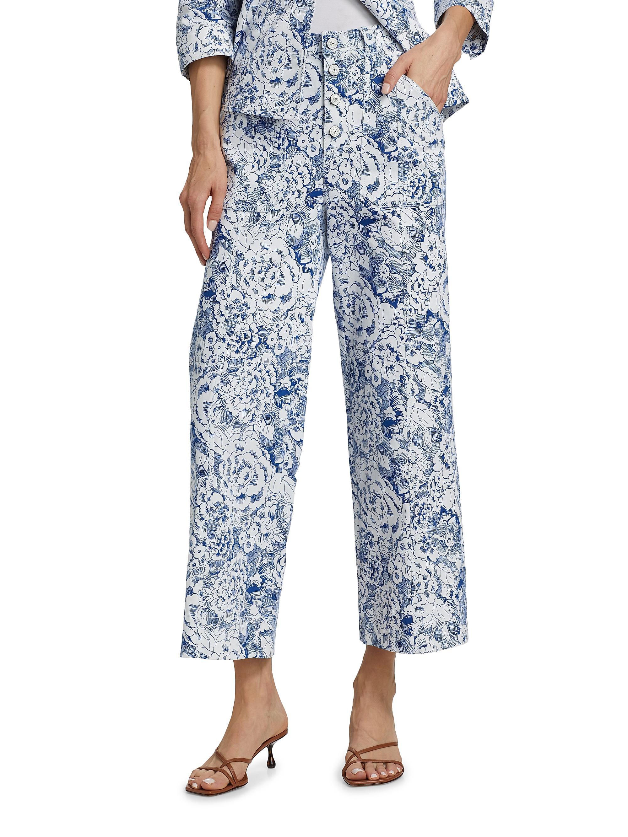 Click here for Cinq à Sept Womens Sketchbook Floral Benji Pants -... prices