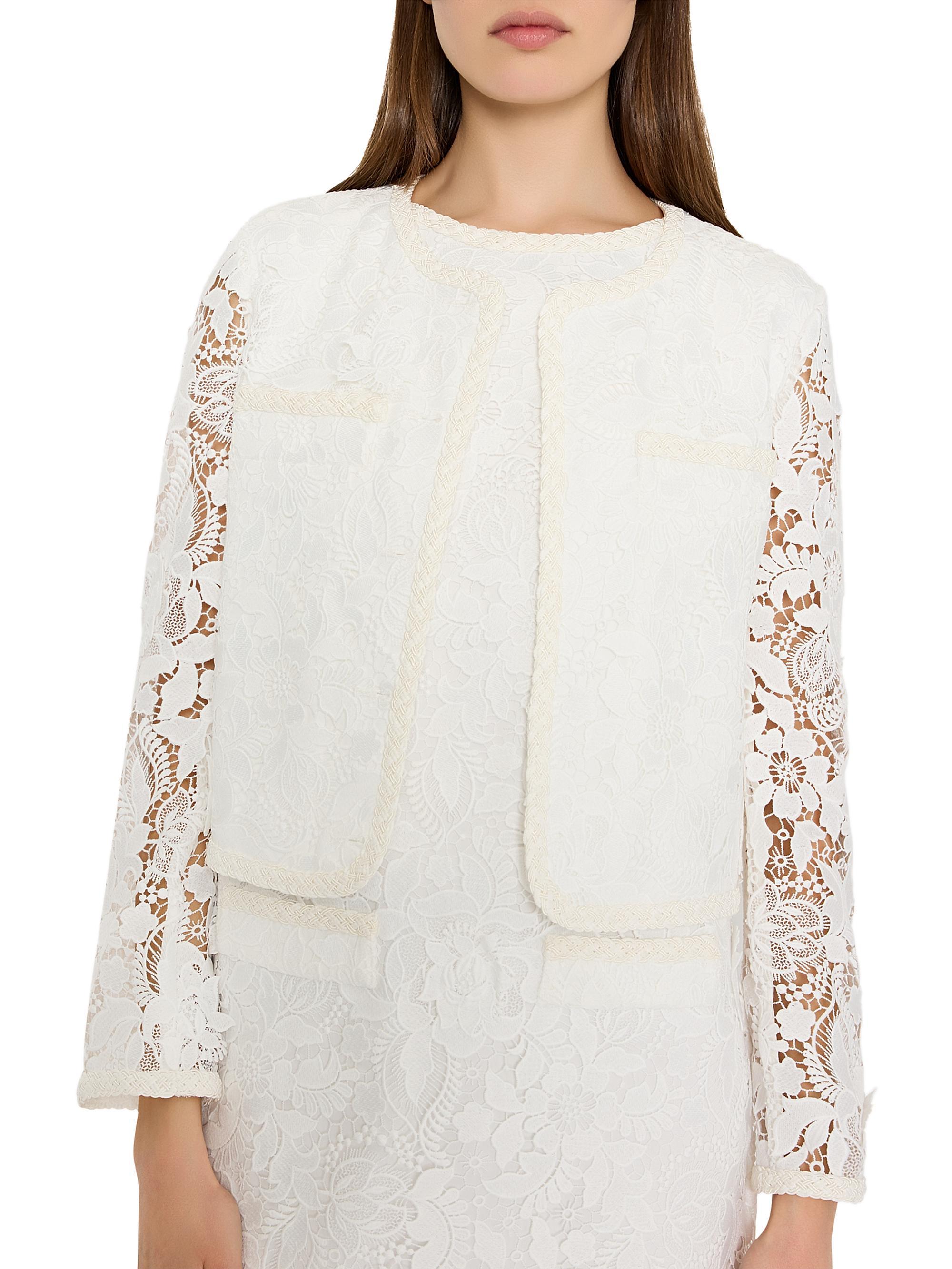 Click here for Milly Womens Garden Lace Jacket - White - Size 10 prices