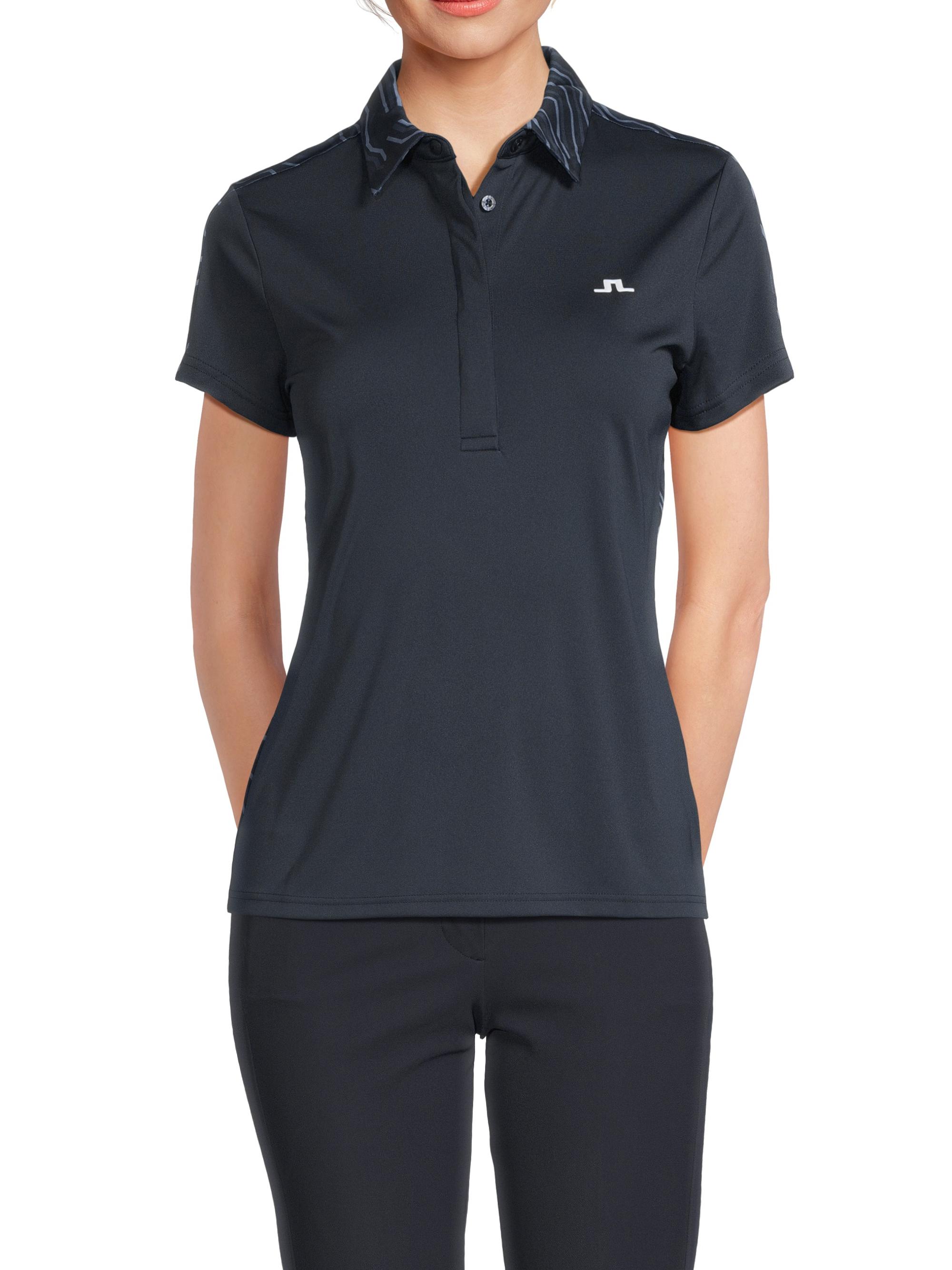 Click here for J. Lindeberg Womens Cara Geometric SPF 40+ Polo Sh... prices