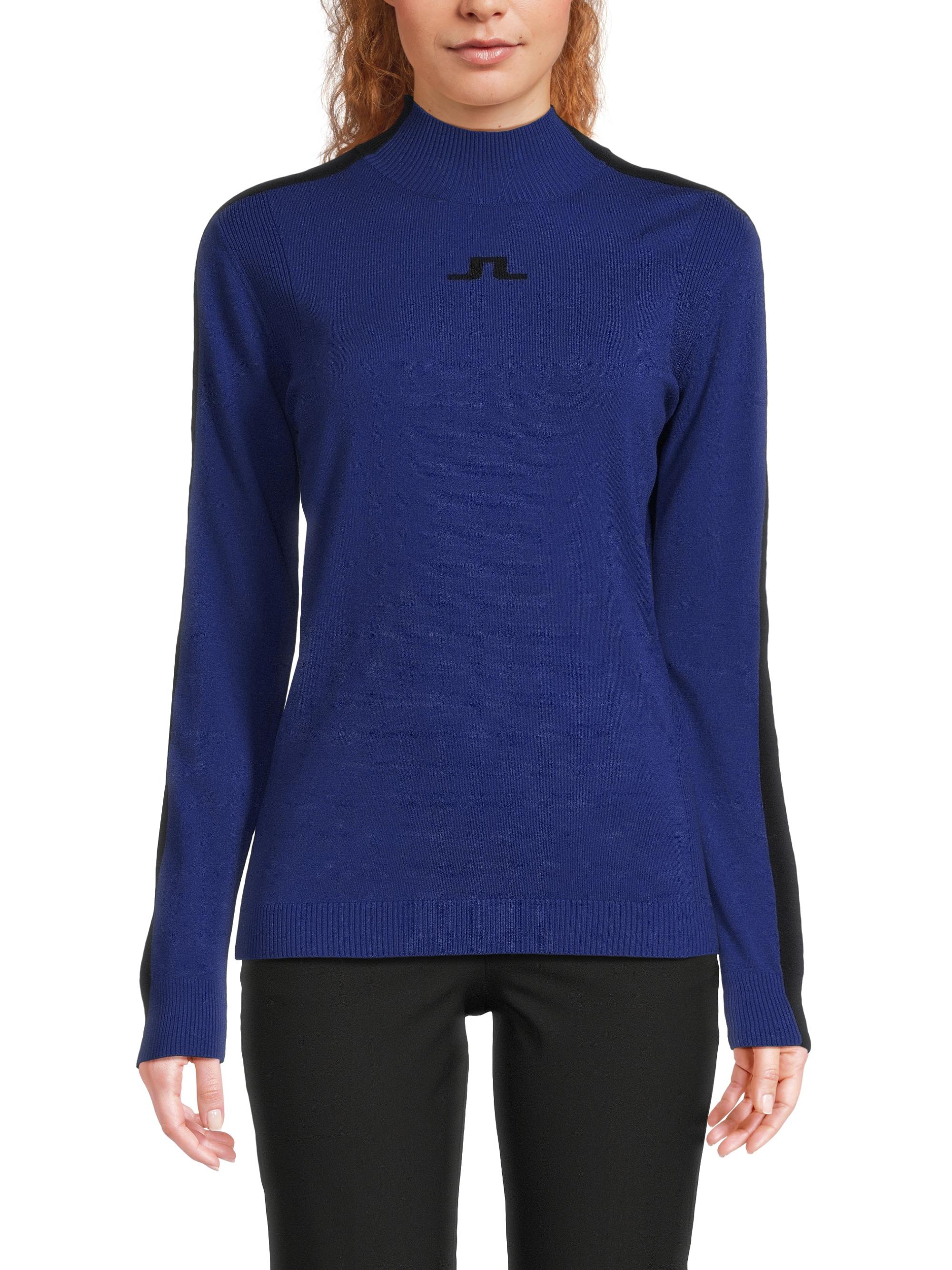 Click here for J. Lindeberg Womens Adia Rib-Knit Colorblocked Swe... prices