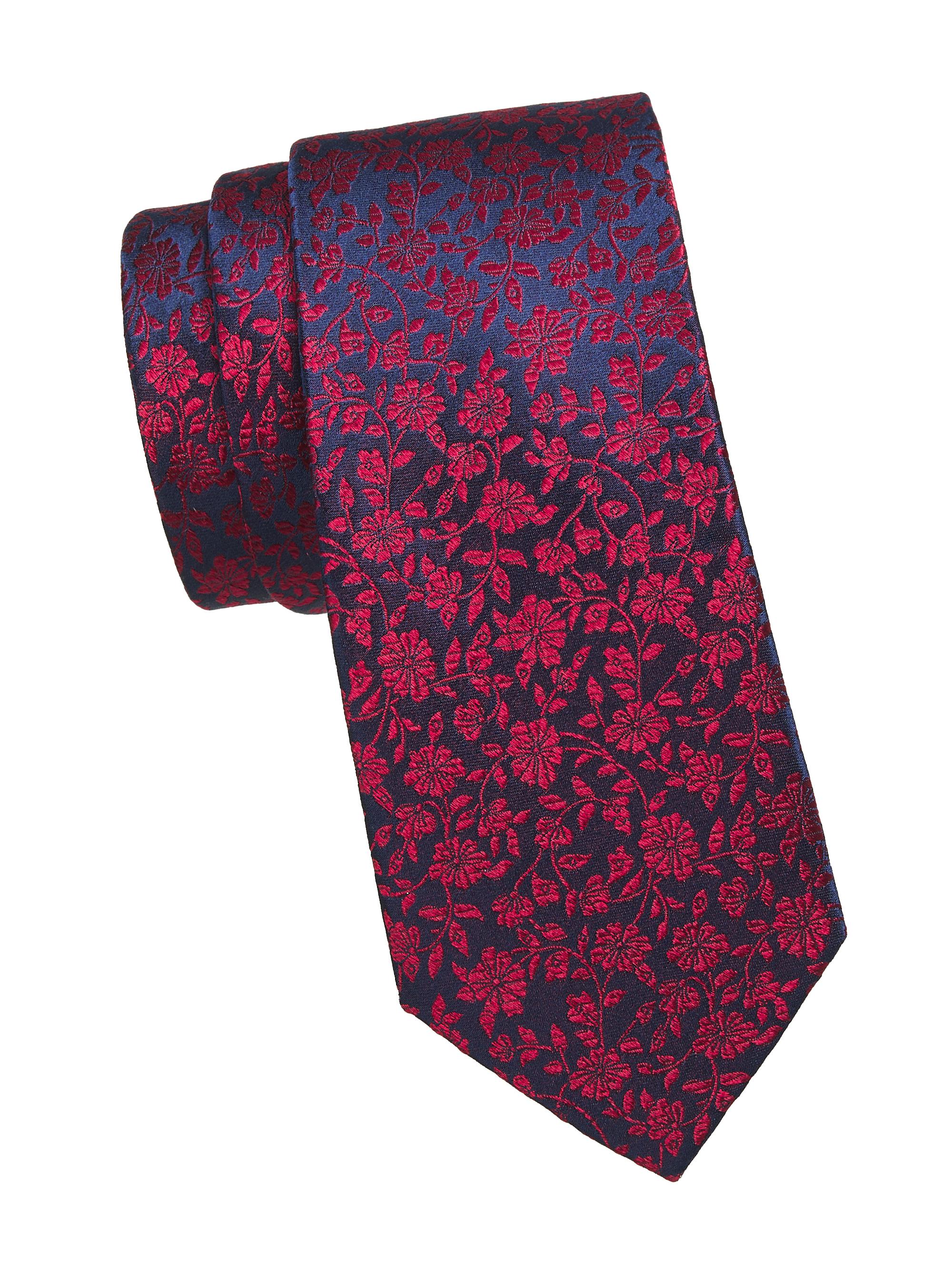 Click here for Saks Fifth Avenue Mens Floral 100 Silk Tie - Navy... prices