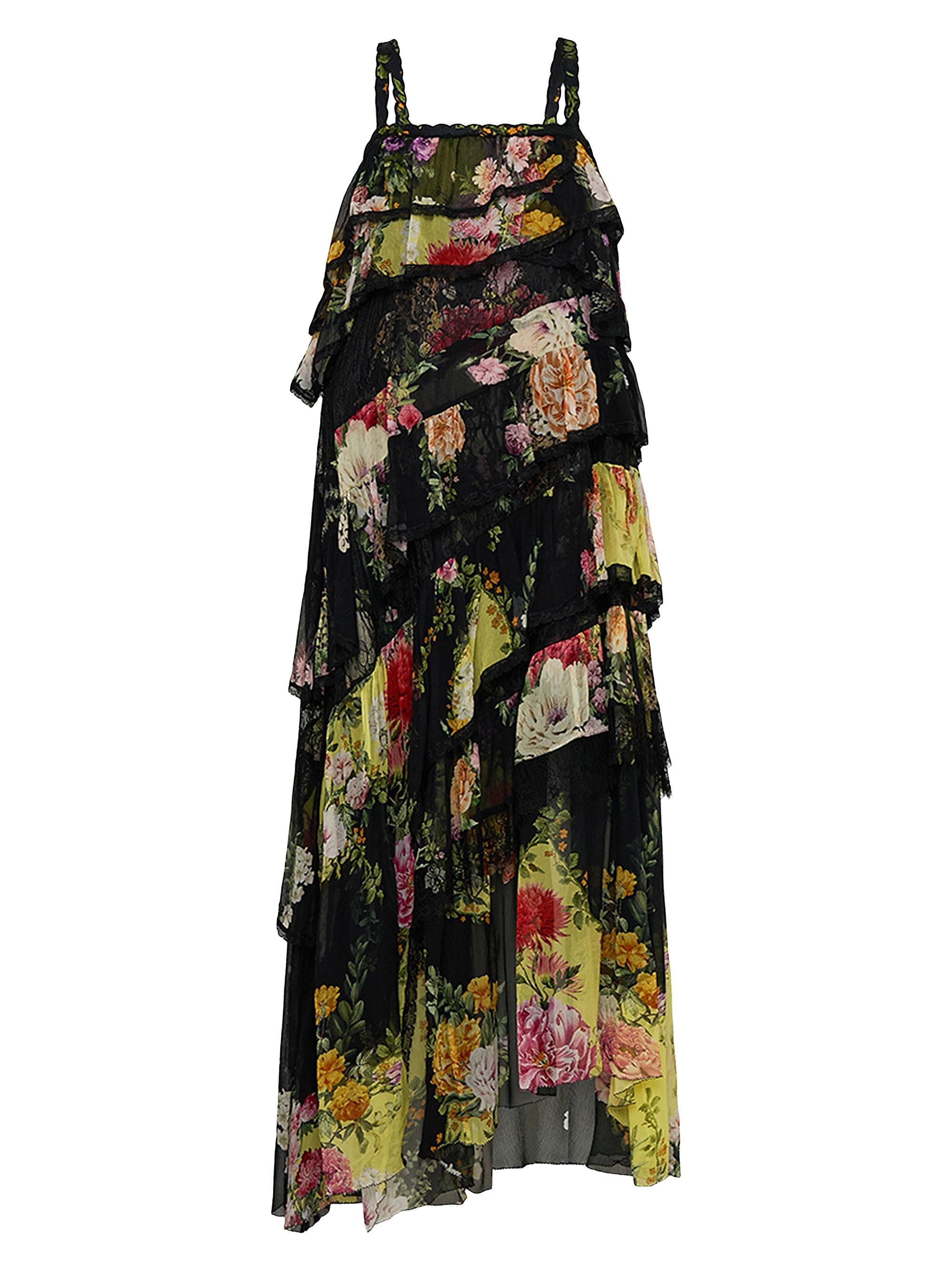 Click here for Camilla Womens Adorned Floral Silk & Lace Dress -... prices